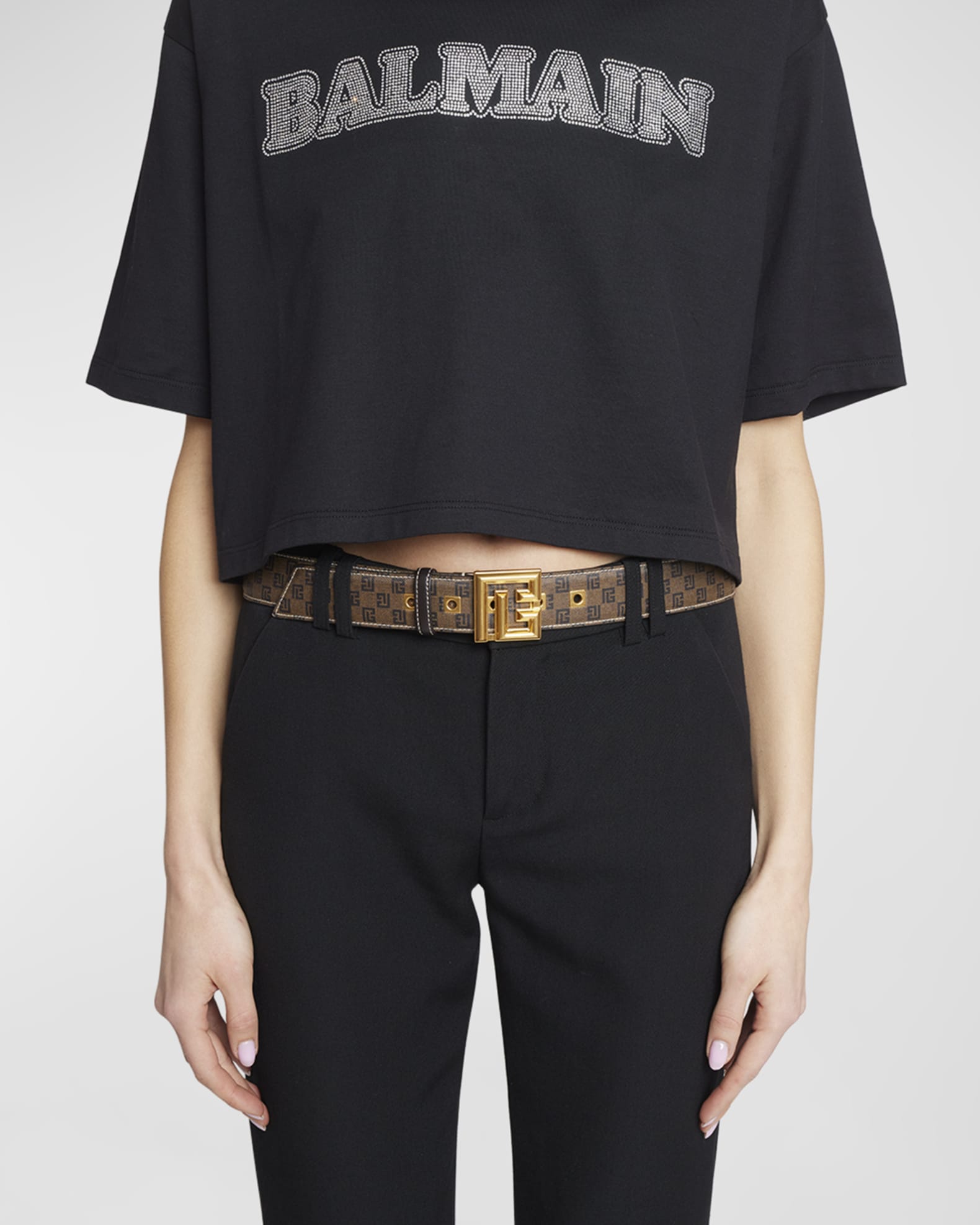 Balmain PB Monogram Belt | Neiman Marcus
