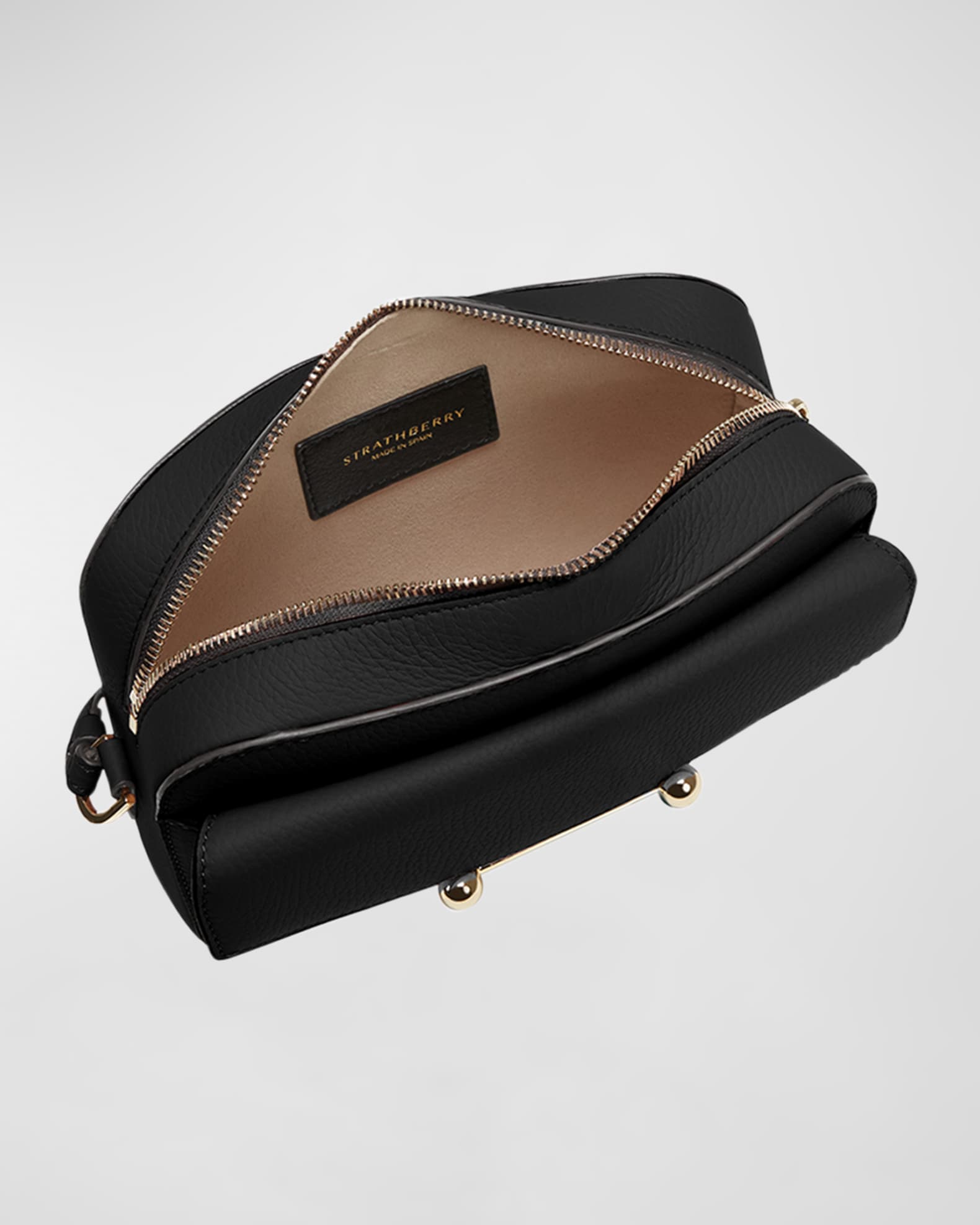 STRATHBERRY Mosaic Zip Leather Camera Crossbody Bag | Neiman Marcus