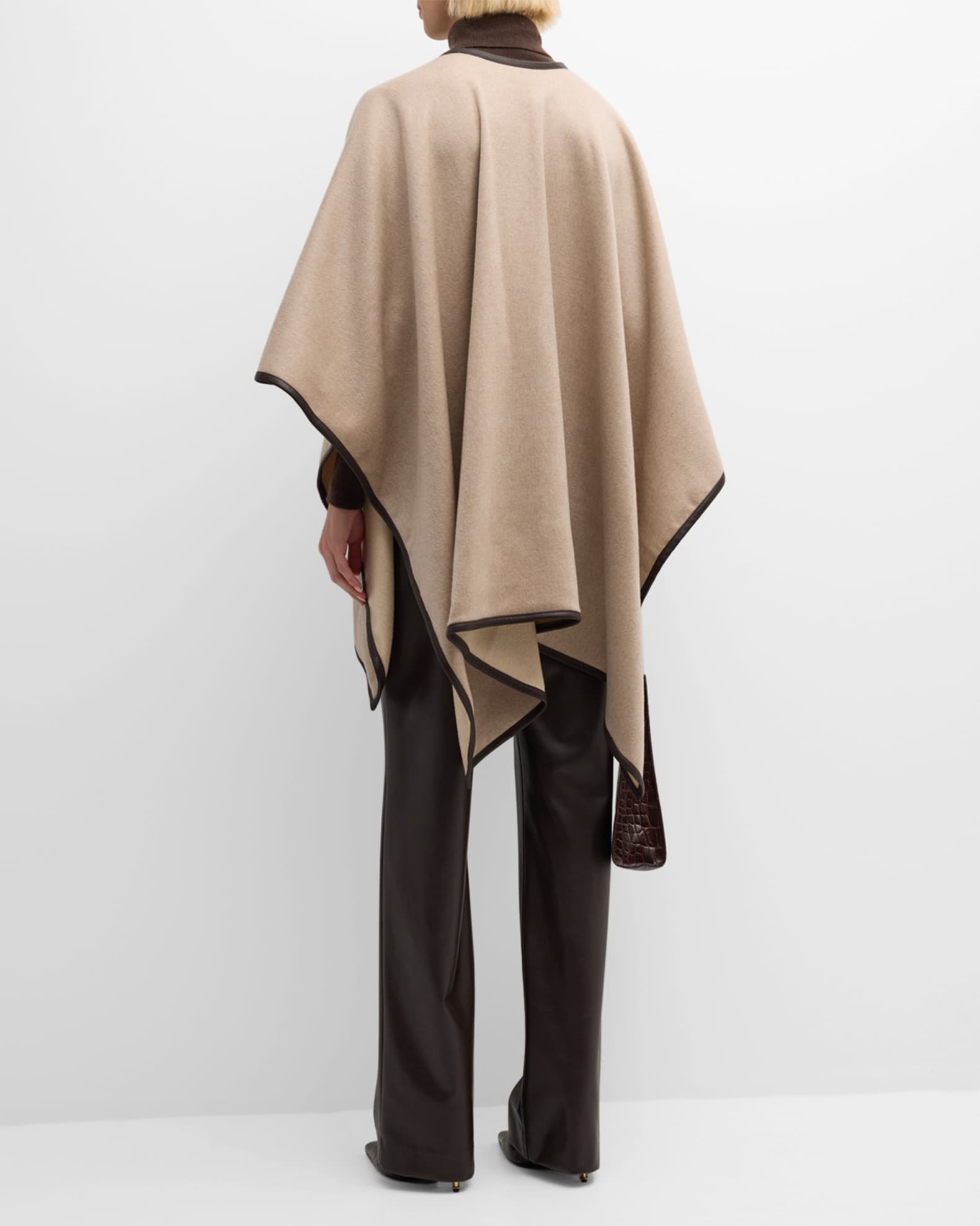 Sofia Cashmere Angular Reversible Cashmere Cape | Neiman Marcus