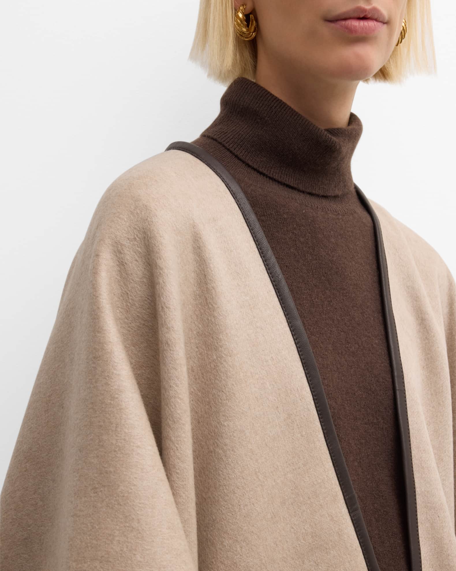Sofia Cashmere Angular Reversible Cashmere Cape | Neiman Marcus
