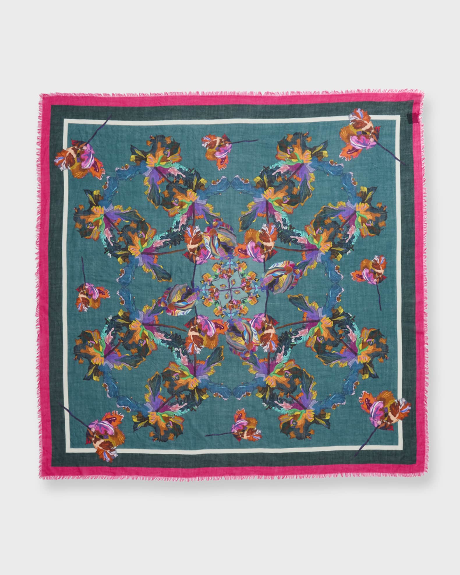 Franco Ferrari Patterned Cashmere Scarf | Neiman Marcus