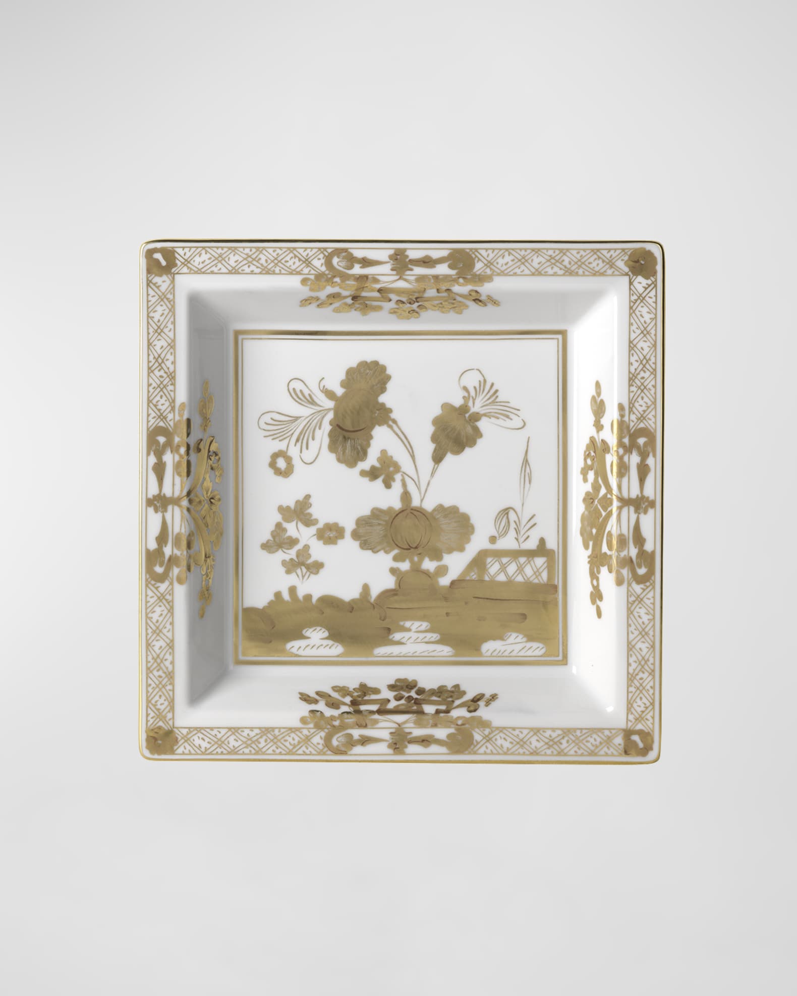 GINORI 1735 Oriente Italiano Aurum Square Plate | Neiman Marcus