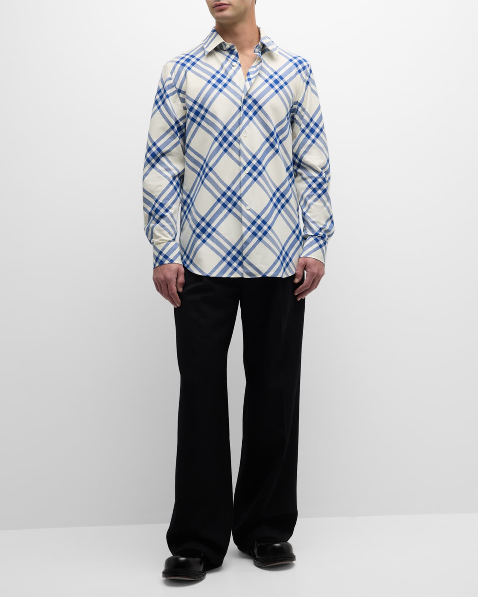 Burberry Men's Knight IP Check Button-Down Shirt | Neiman Marcus