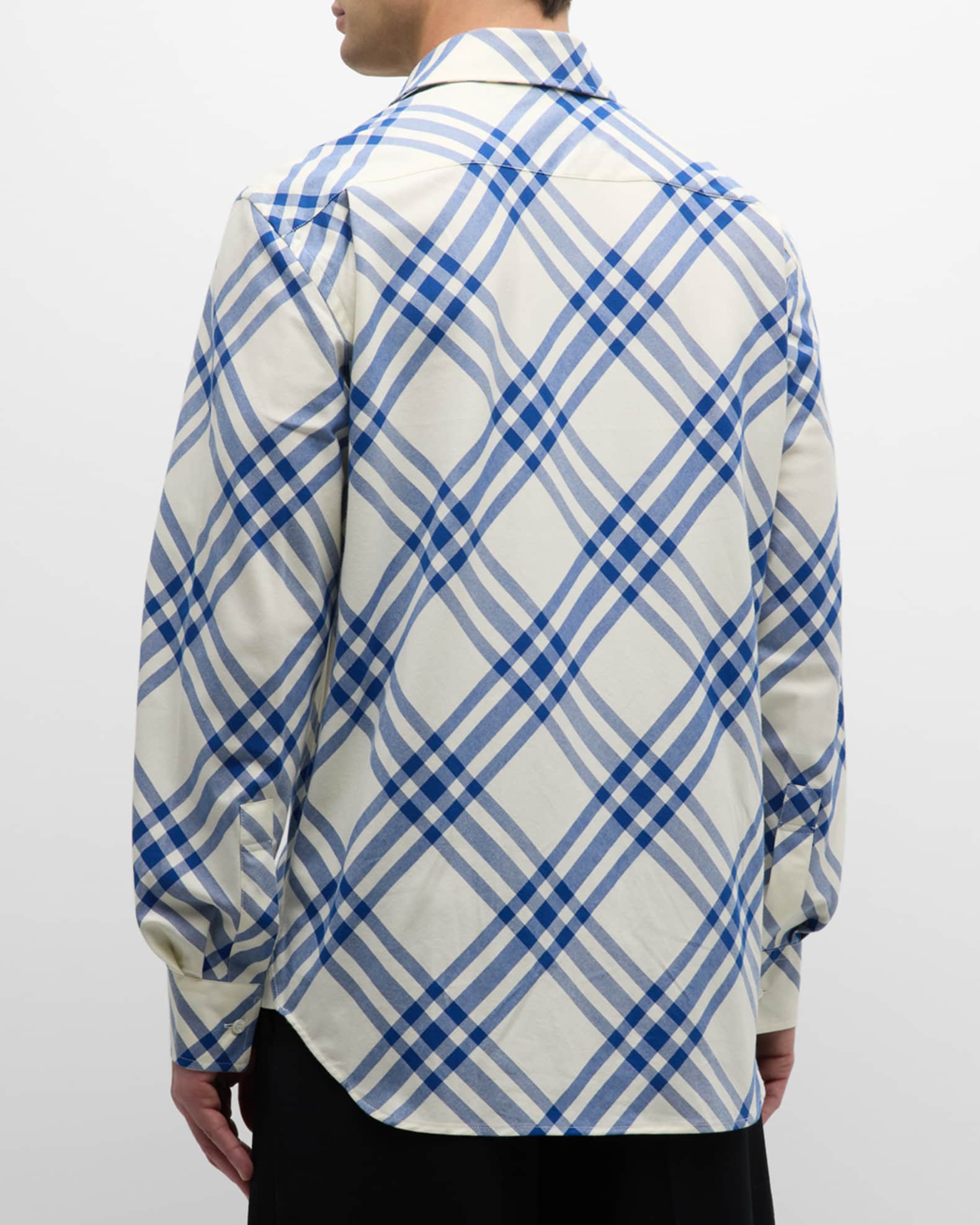 Burberry Men's Knight IP Check Button-Down Shirt | Neiman Marcus