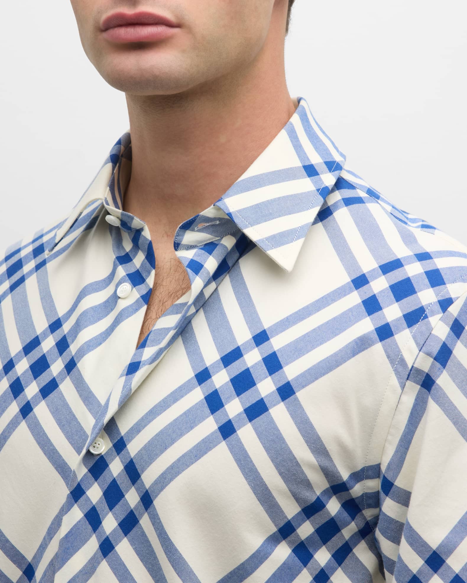 Burberry Men's Knight IP Check Button-Down Shirt | Neiman Marcus