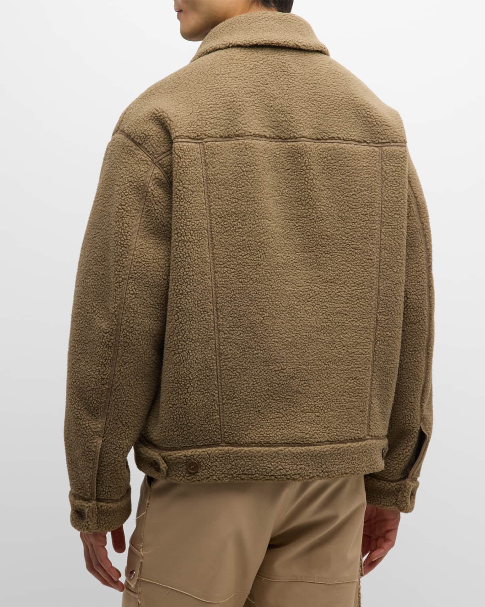 Burberry Men's Solid Fleece Overshirt | Neiman Marcus