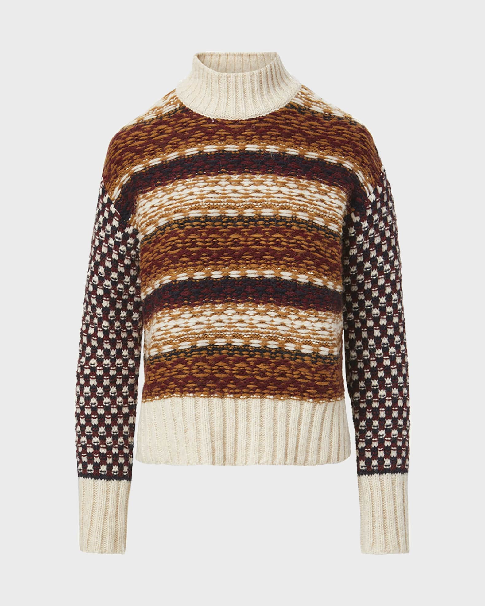 Veronica Beard Clary Turtleneck Wool-Blend Sweater | Neiman Marcus