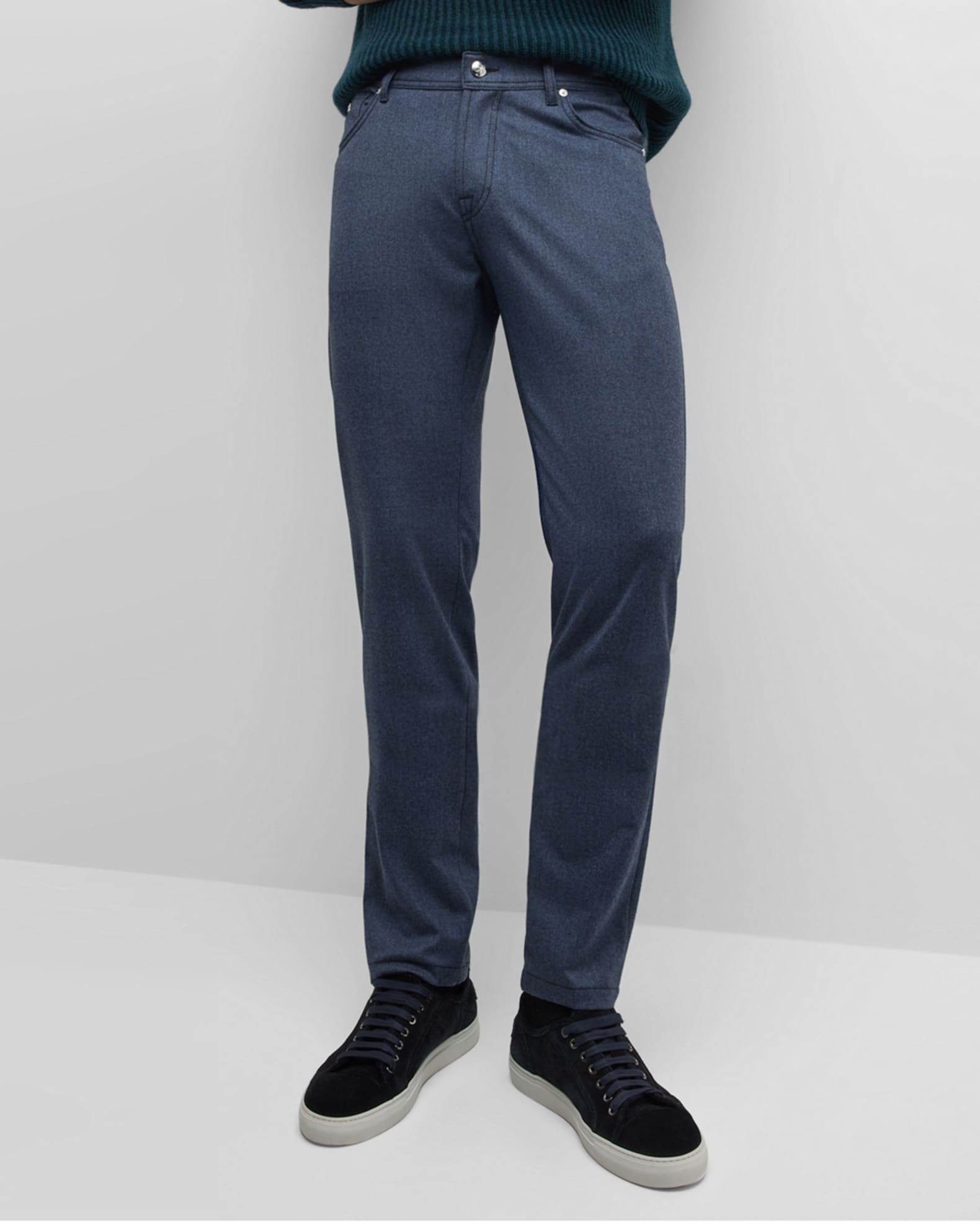 Marco Pescarolo Men's Magnifico Luxe Worsted Flannel Pants | Neiman Marcus