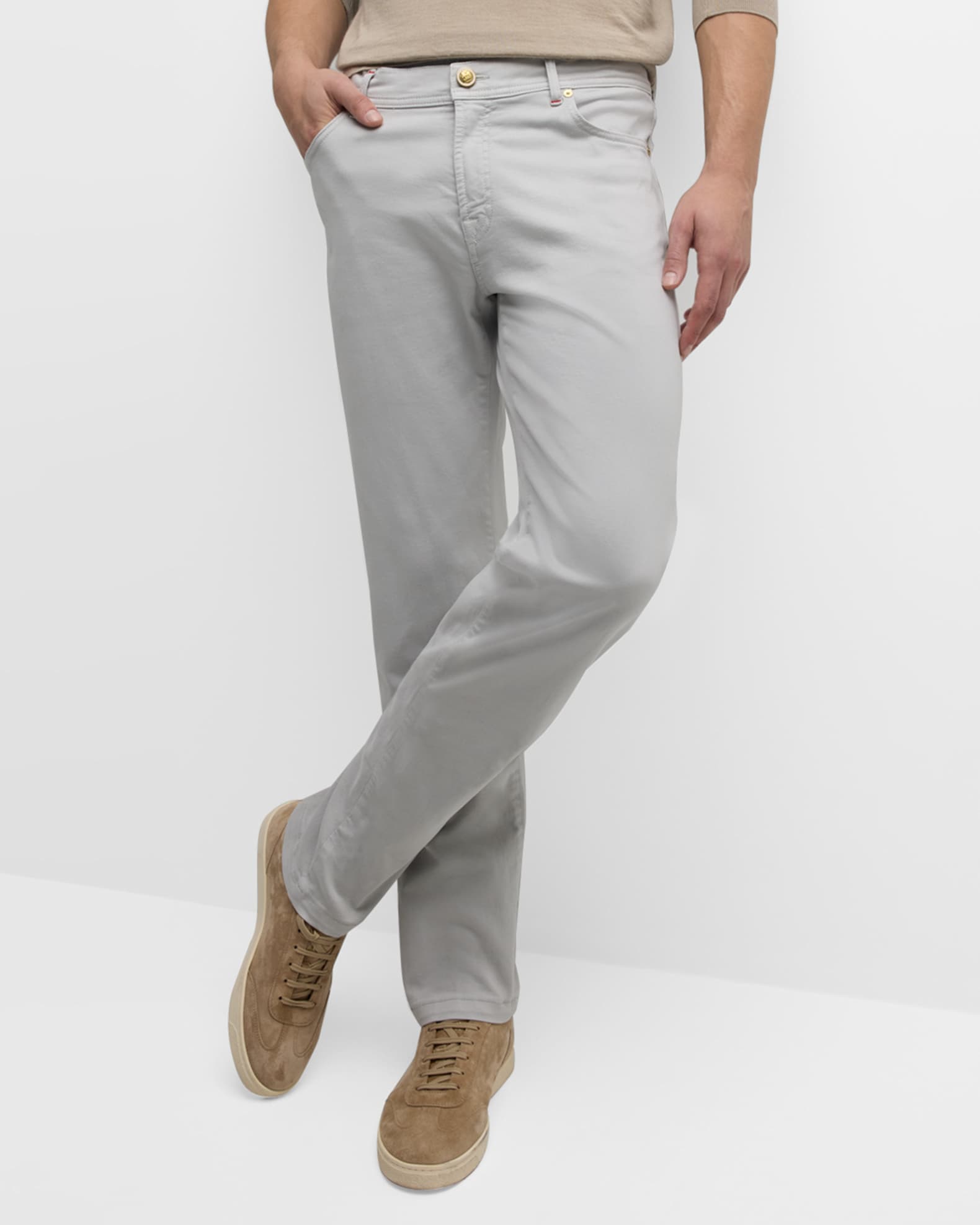Marco Pescarolo Men's Classic Bull Denim 5-Pocket Pants | Neiman Marcus