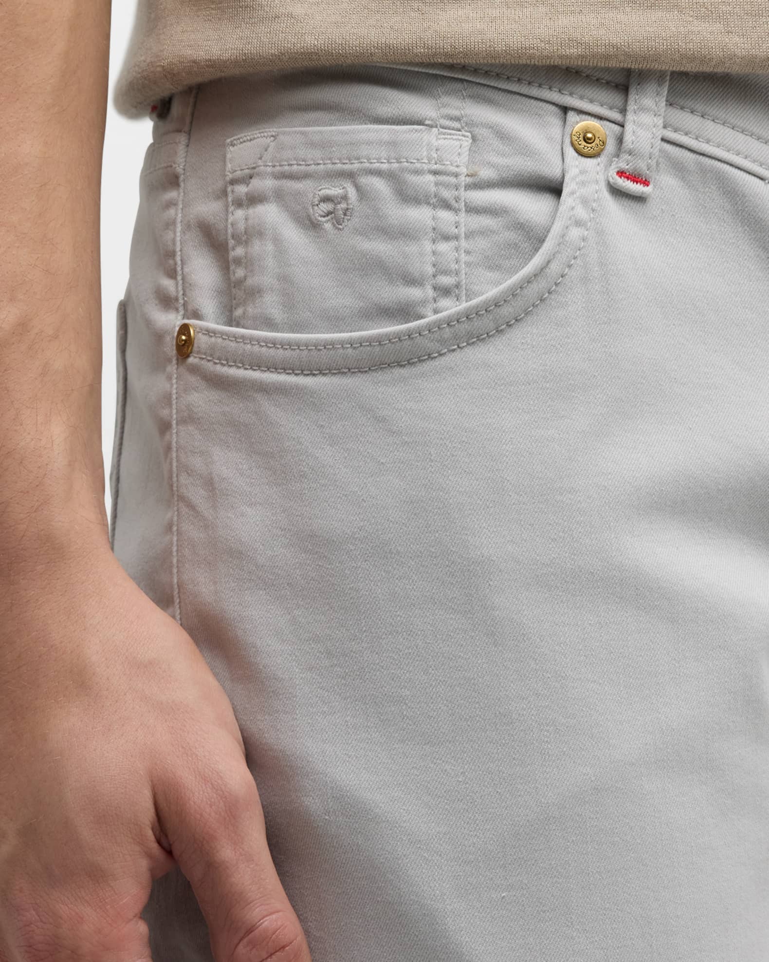 Marco Pescarolo Men's Classic Bull Denim 5-Pocket Pants | Neiman Marcus