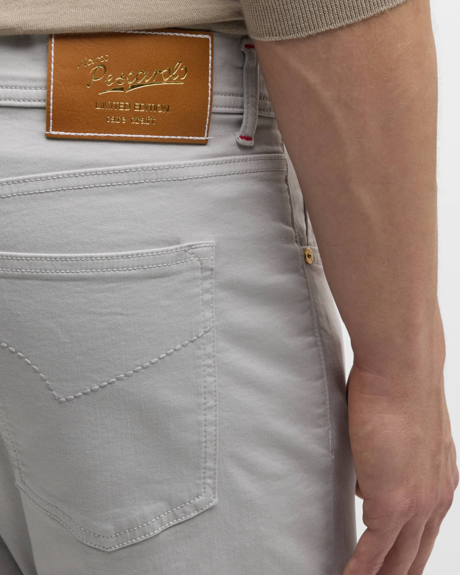 Marco Pescarolo Men's Classic Bull Denim 5-Pocket Pants | Neiman Marcus