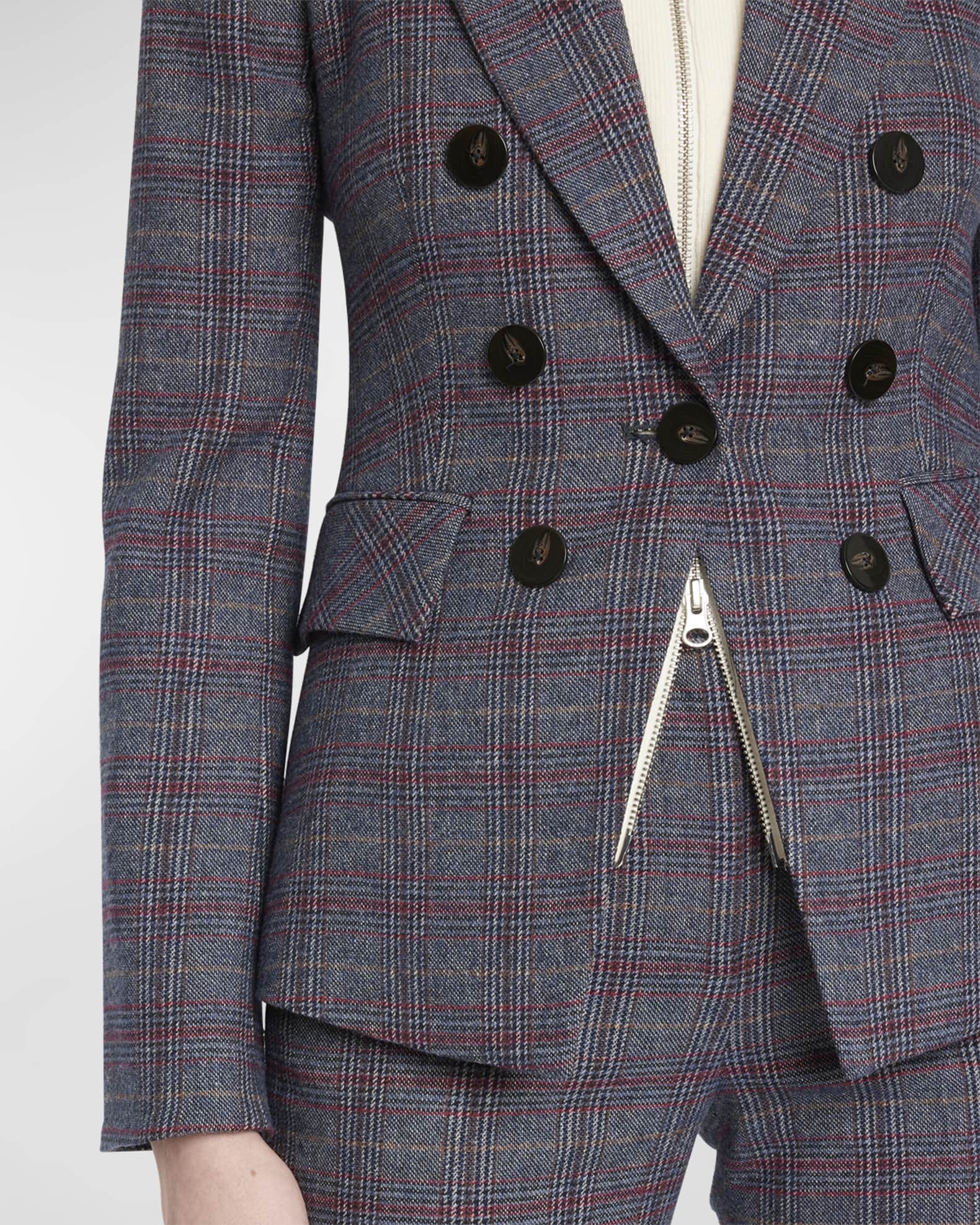 Veronica Beard Lawrence Plaid Dickey Jacket | Neiman Marcus