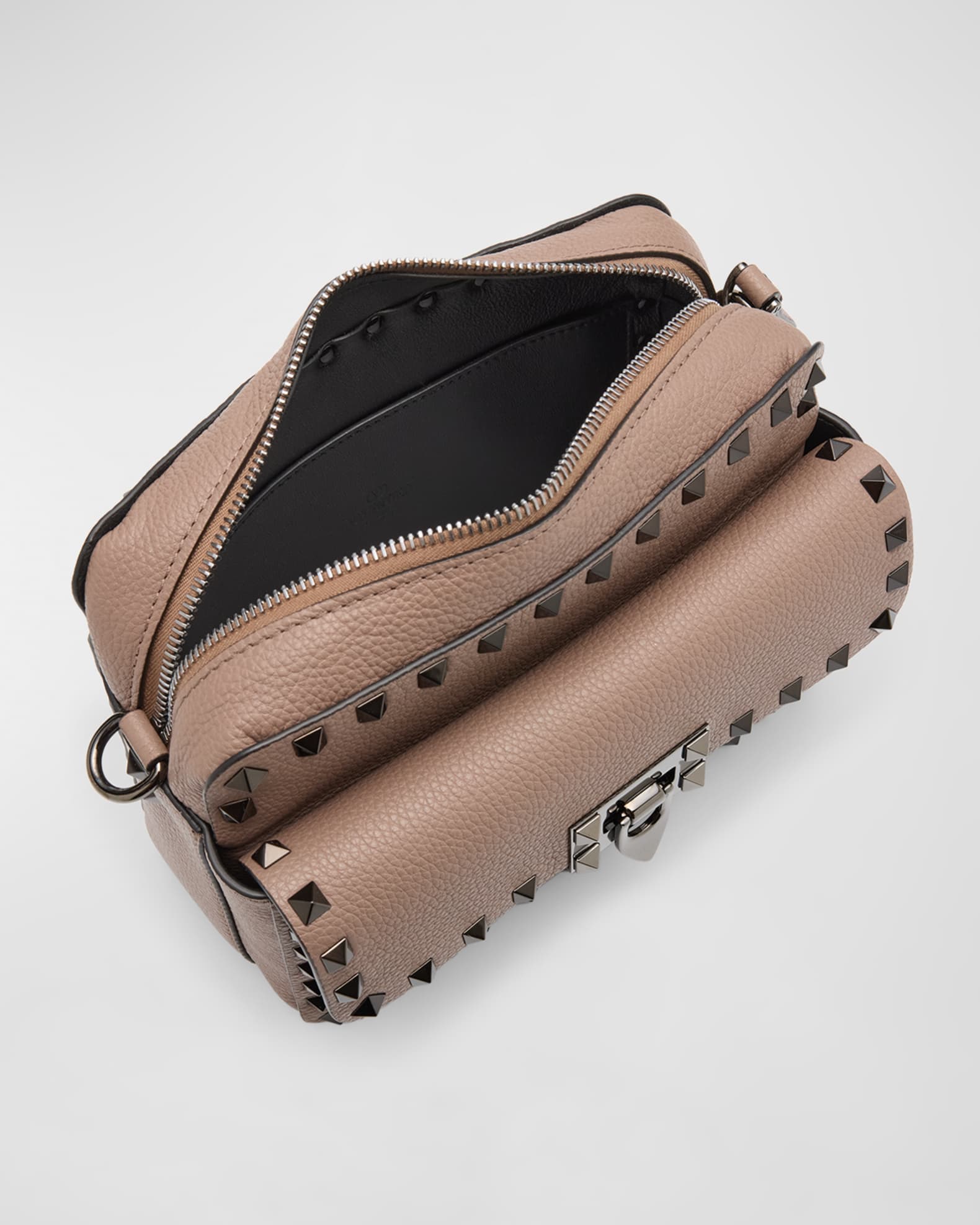 Valentino Garavani Men's Rockstud Leather Crossbody Bag | Neiman Marcus