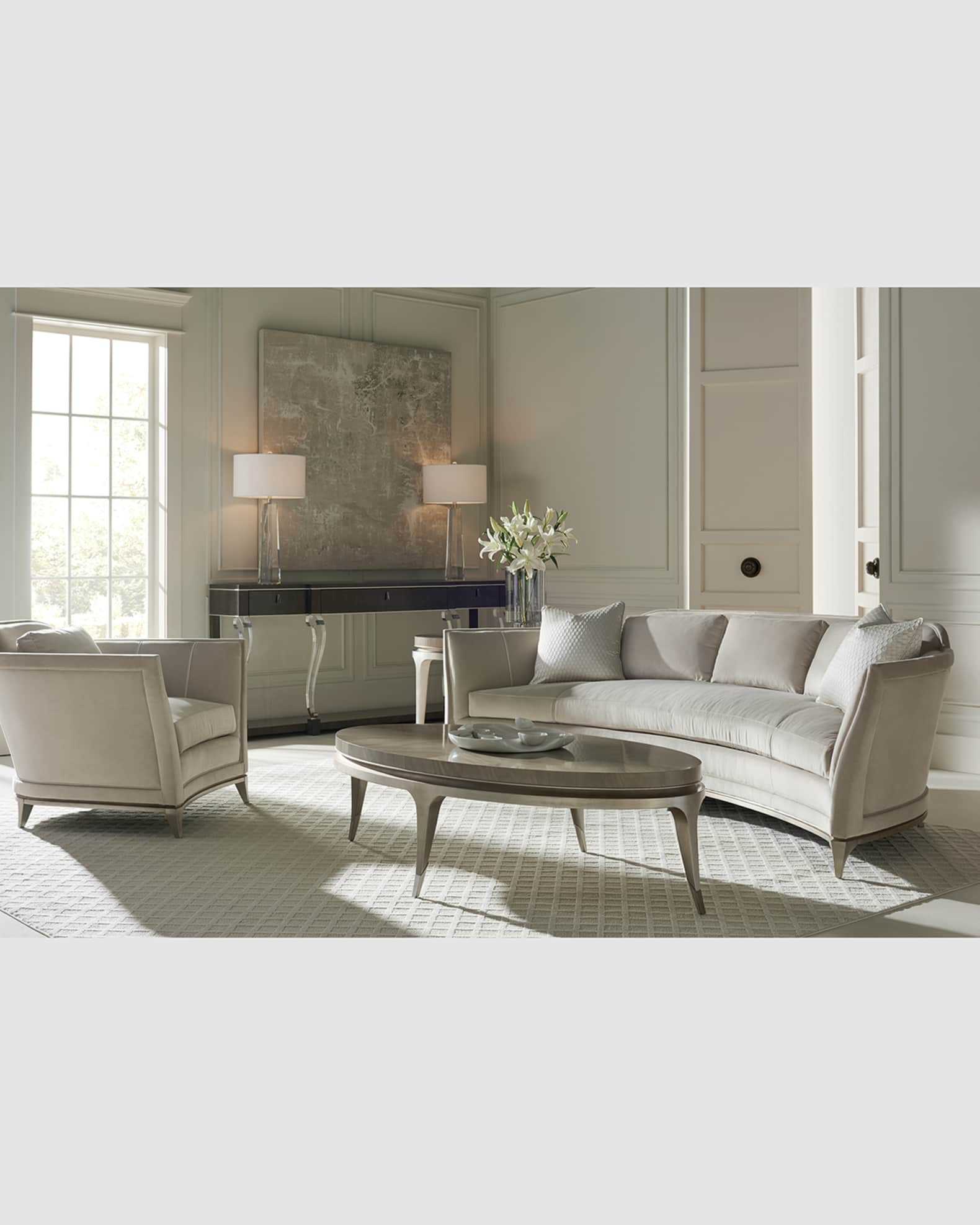 Caracole Bend The Rules Sofa, 104" | Neiman Marcus