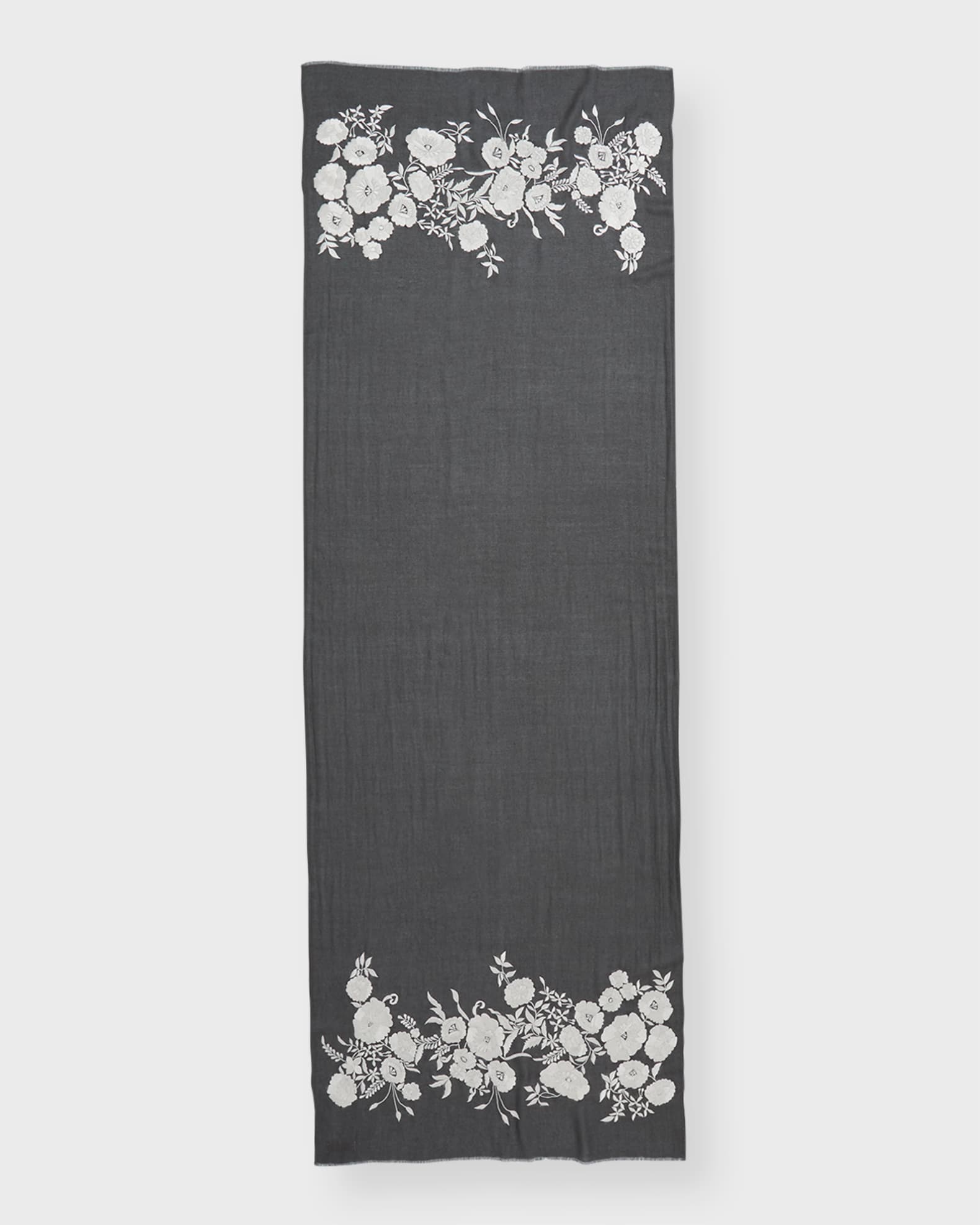 Janavi India Exoticism Embroidered Cashmere Scarf | Neiman Marcus