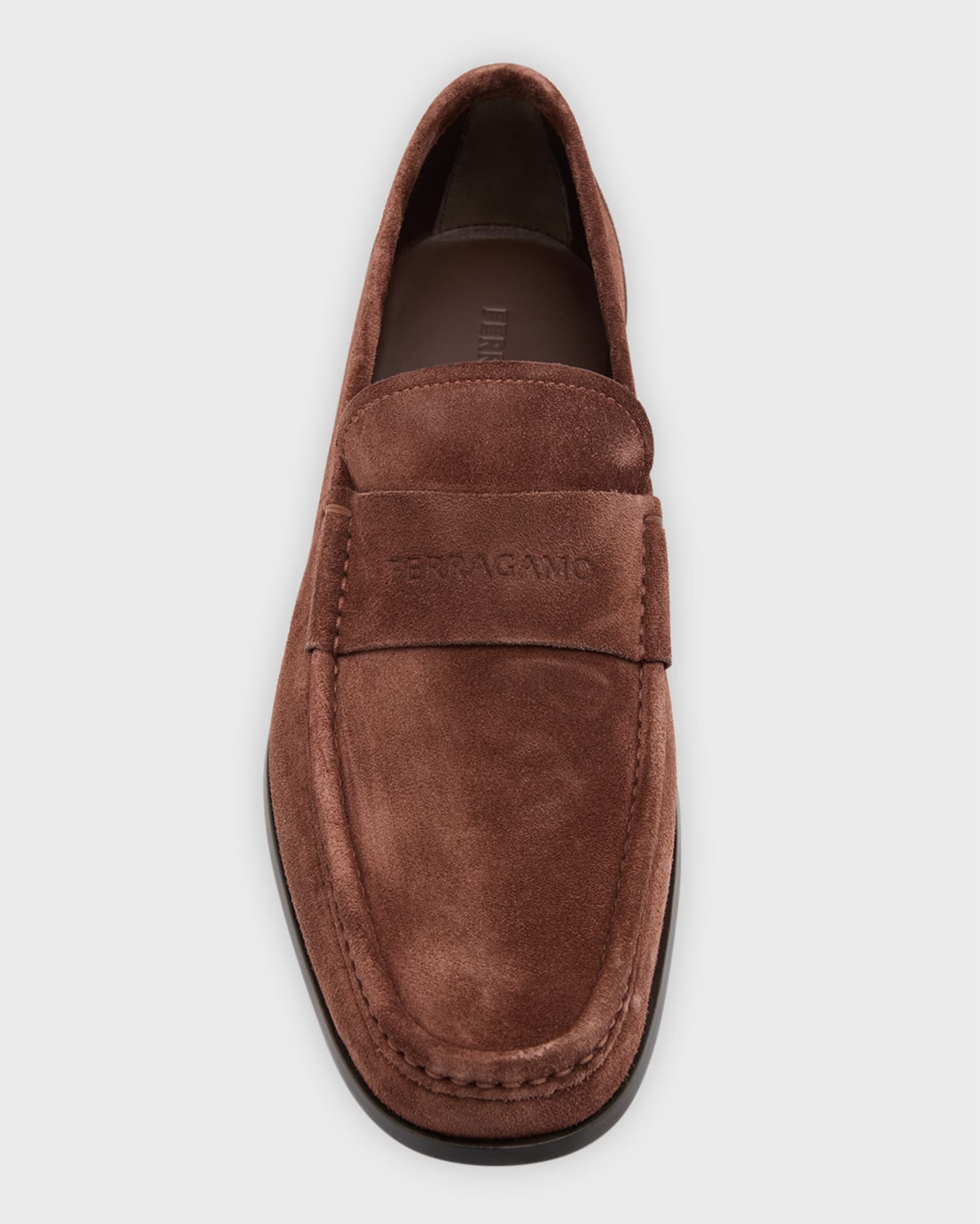 Ferragamo Men's Dupont Suede Penny Loafers | Neiman Marcus