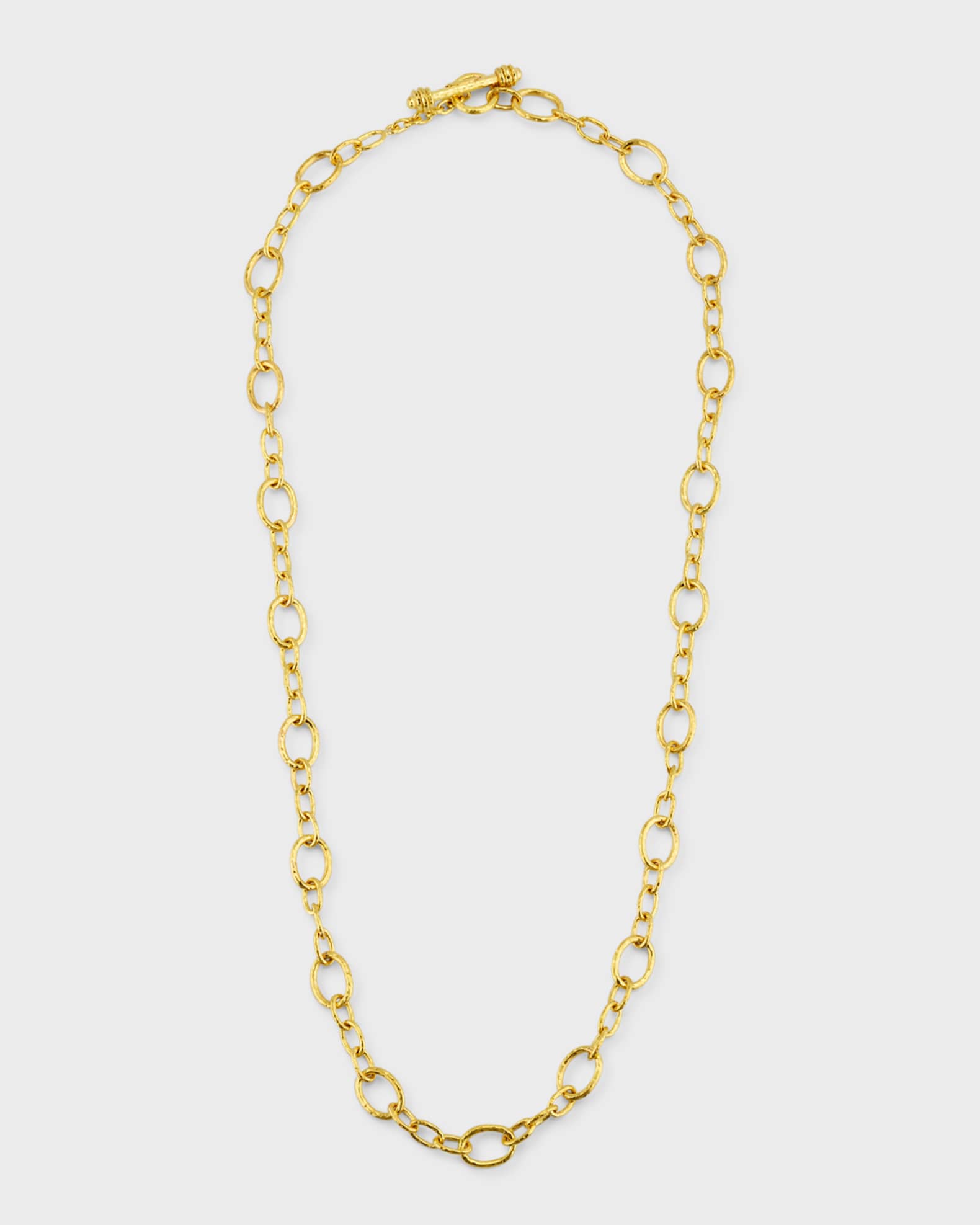 Elizabeth Locke 19k Small Garda Chain Link Necklace | Neiman Marcus