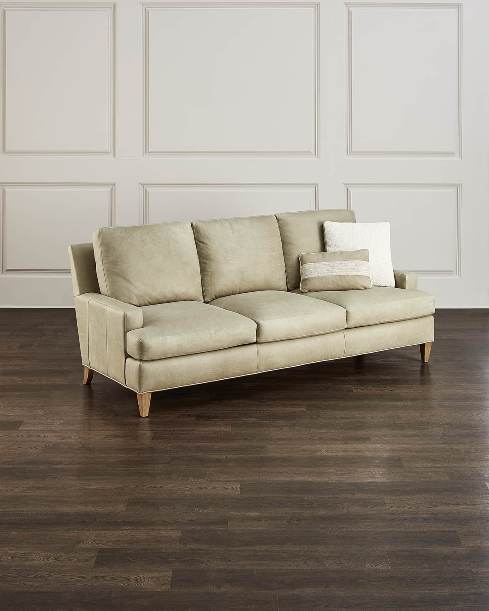 Bradington-Young Barker Leather Sofa - 93.5" | Neiman Marcus