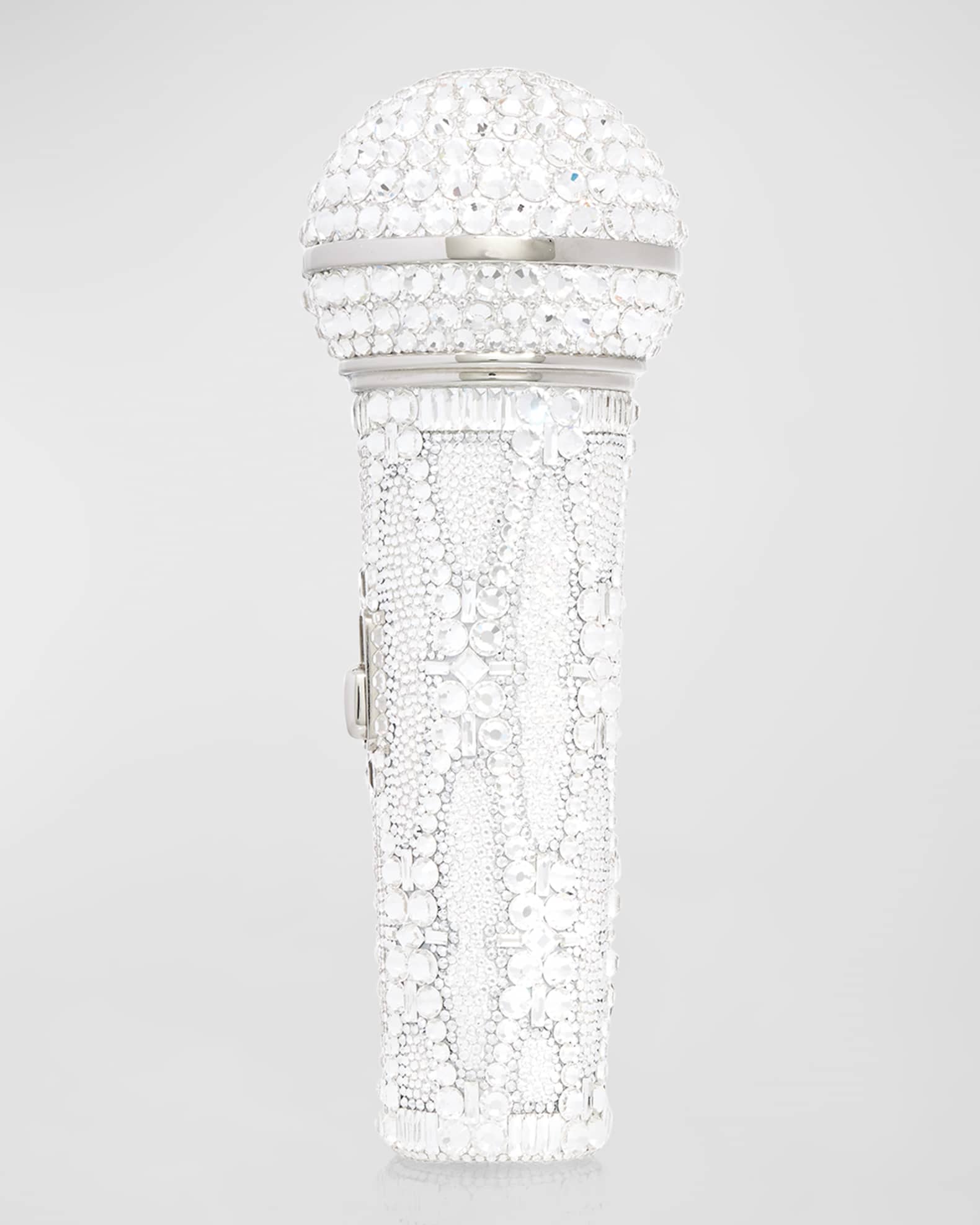 Judith Leiber Couture Microphone Crystal Clutch Bag with Chain Strap ...