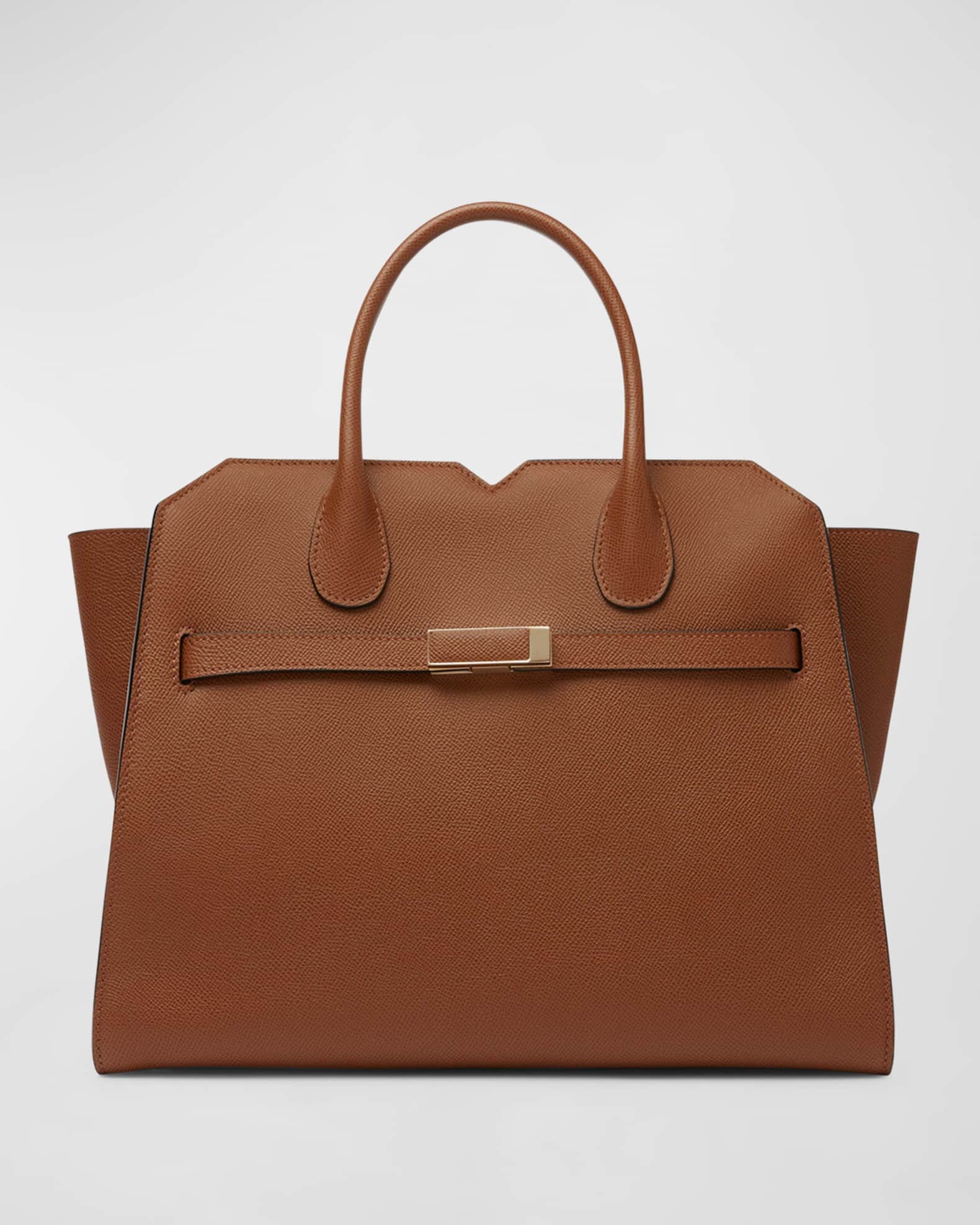 Valextra Milano Medium Leather Tote Bag | Neiman Marcus