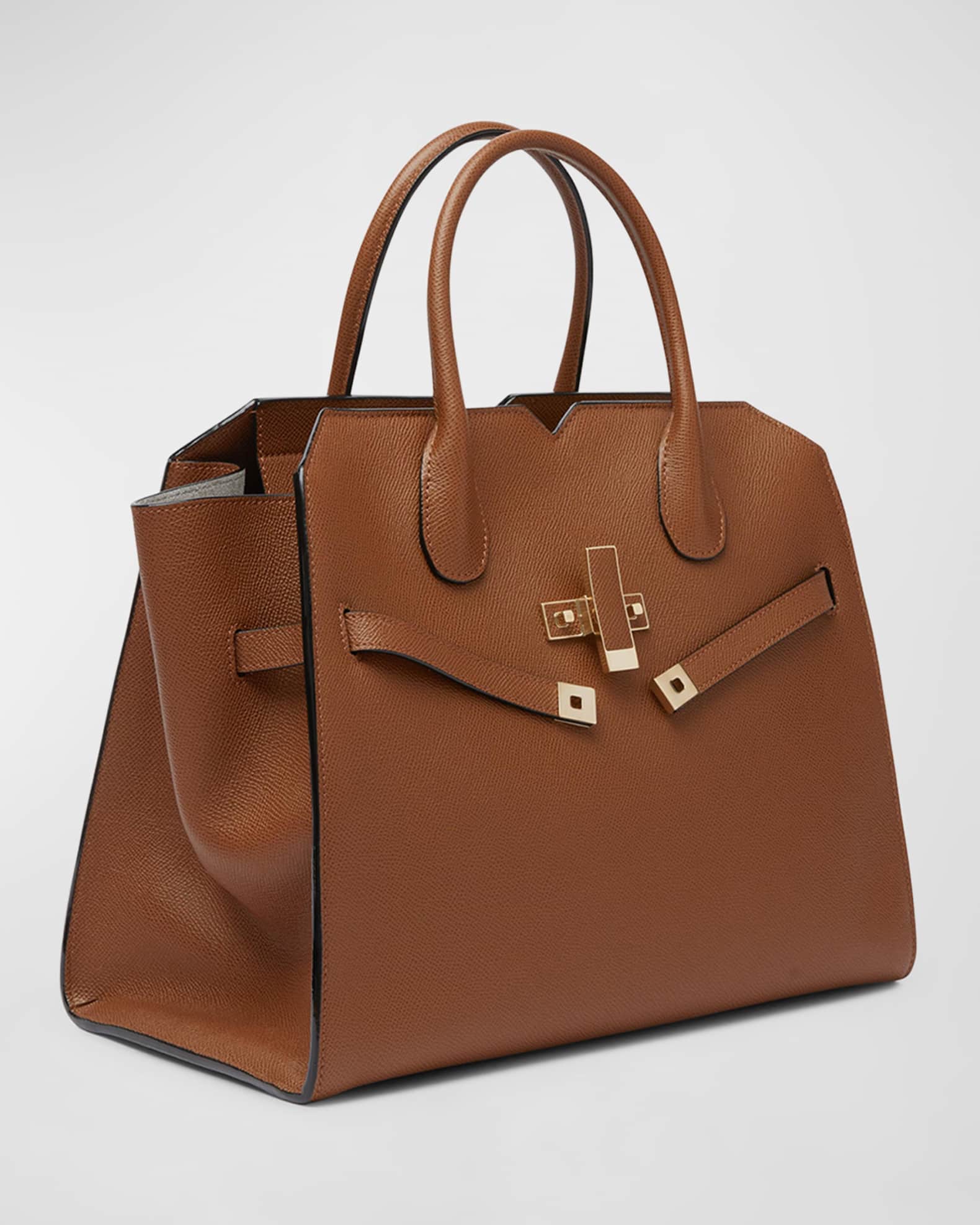 Valextra Milano Medium Leather Tote Bag | Neiman Marcus