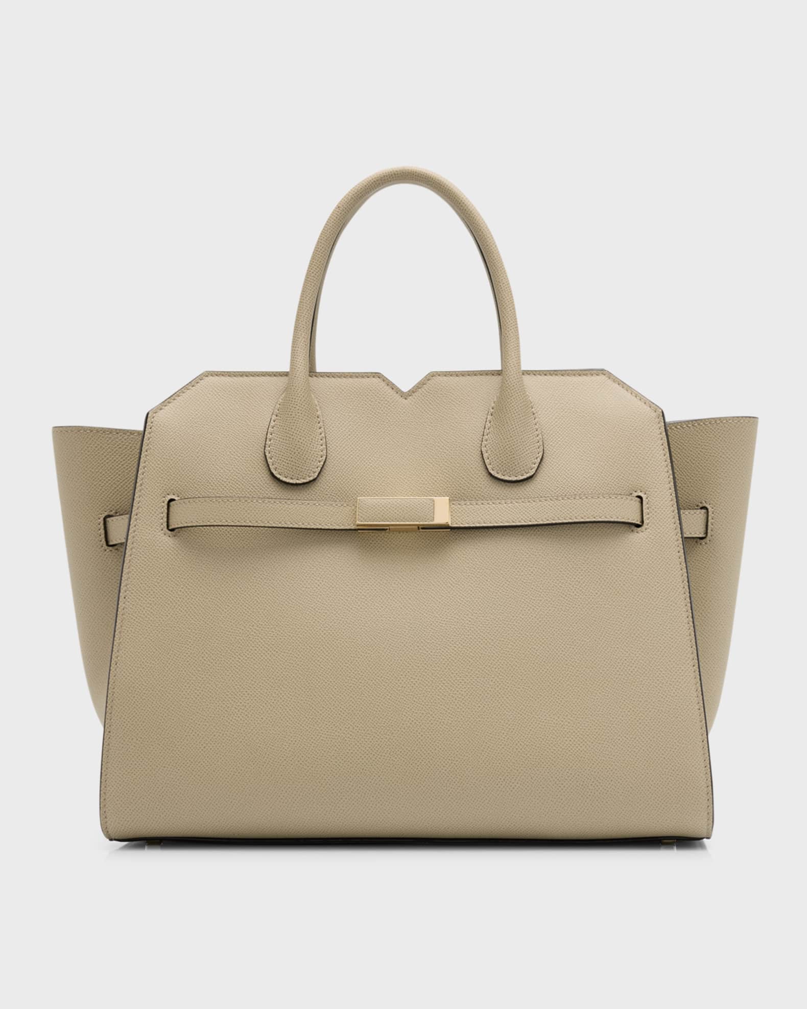 Valextra Milano Medium Leather Tote Bag | Neiman Marcus