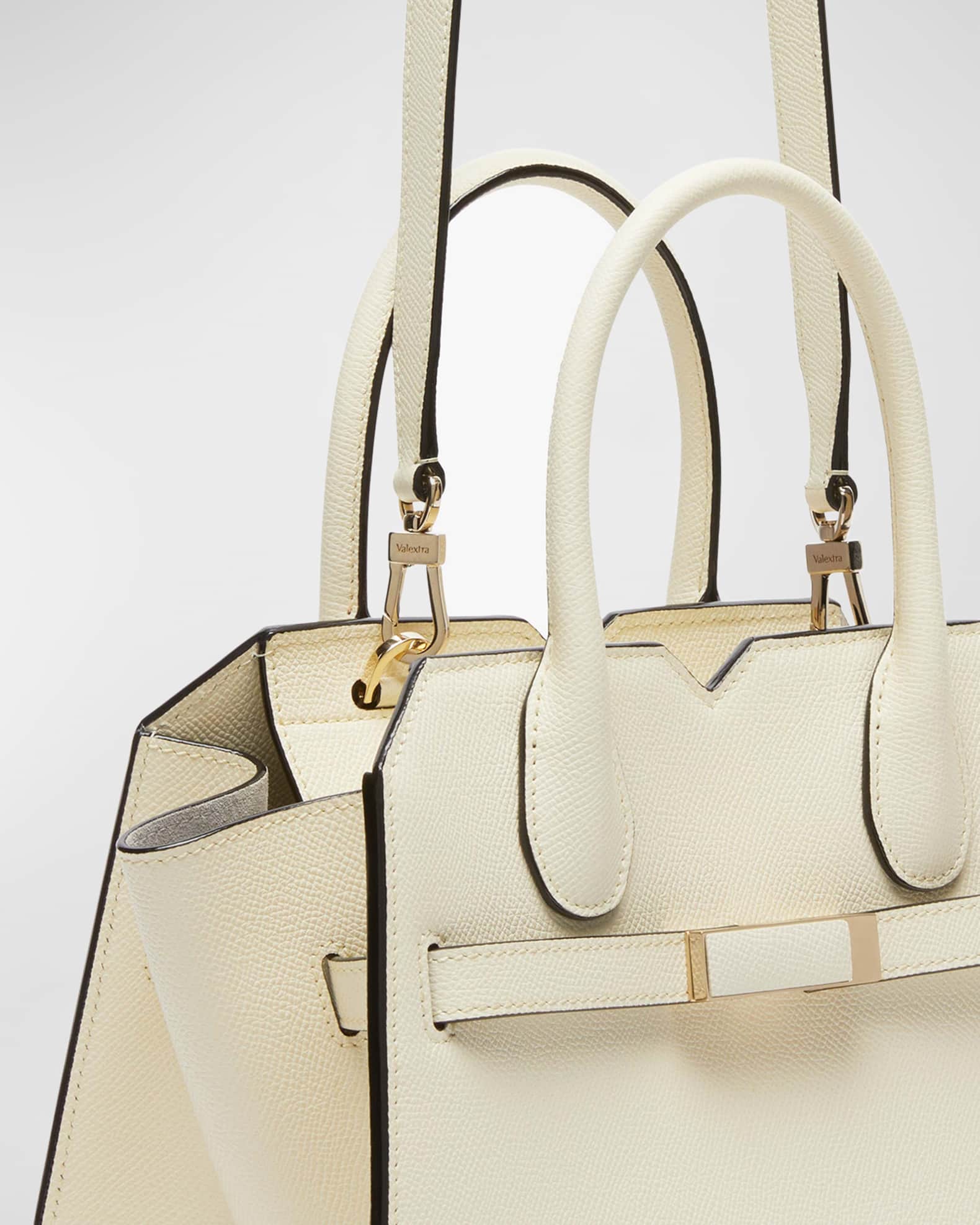 Valextra Milano Mini Leather Tote Bag | Neiman Marcus