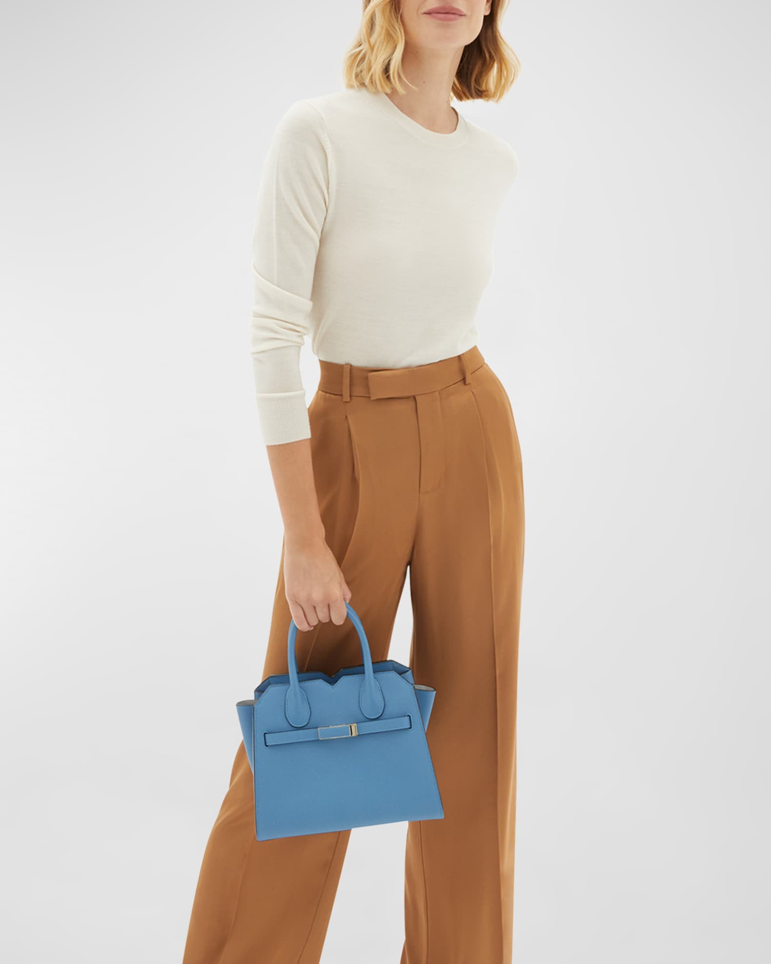 Valextra Milano Mini Leather Tote Bag | Neiman Marcus