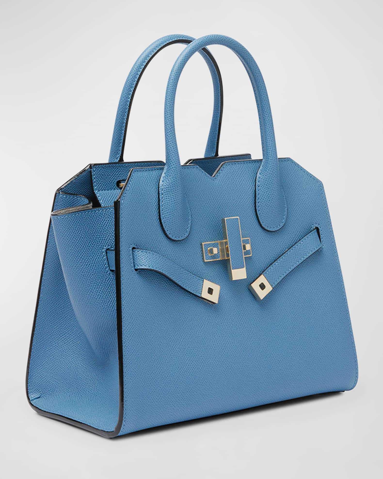 Valextra Milano Mini Leather Tote Bag | Neiman Marcus