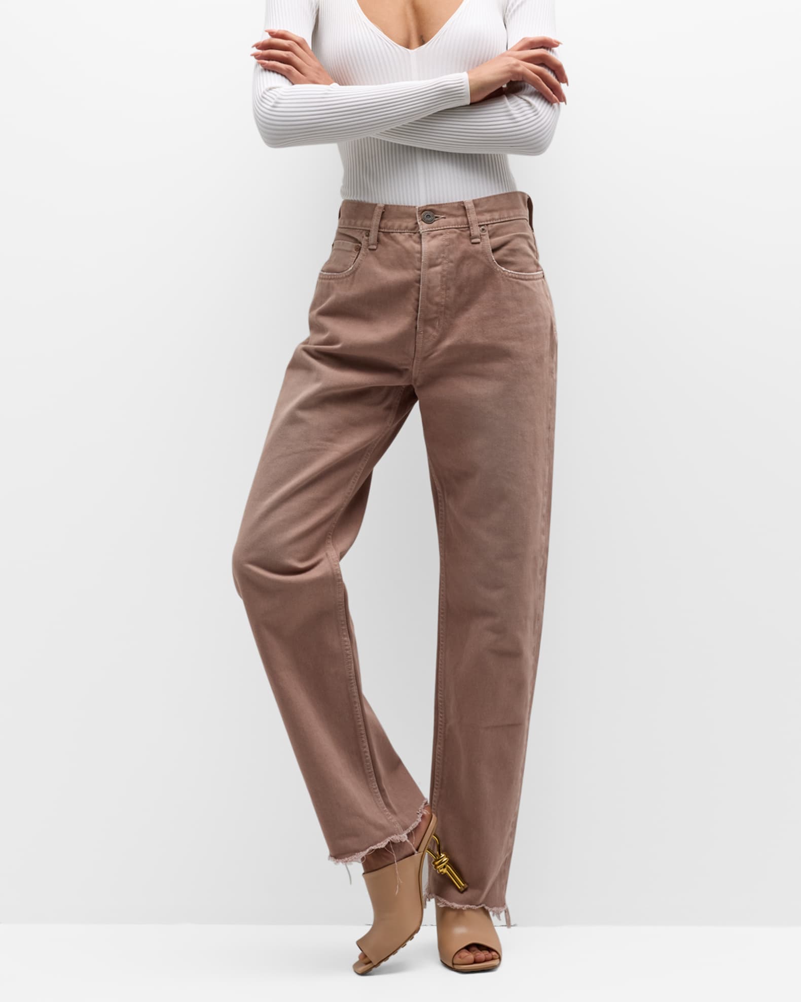MOUSSY VINTAGE Emery Wide Straight Jeans | Neiman Marcus