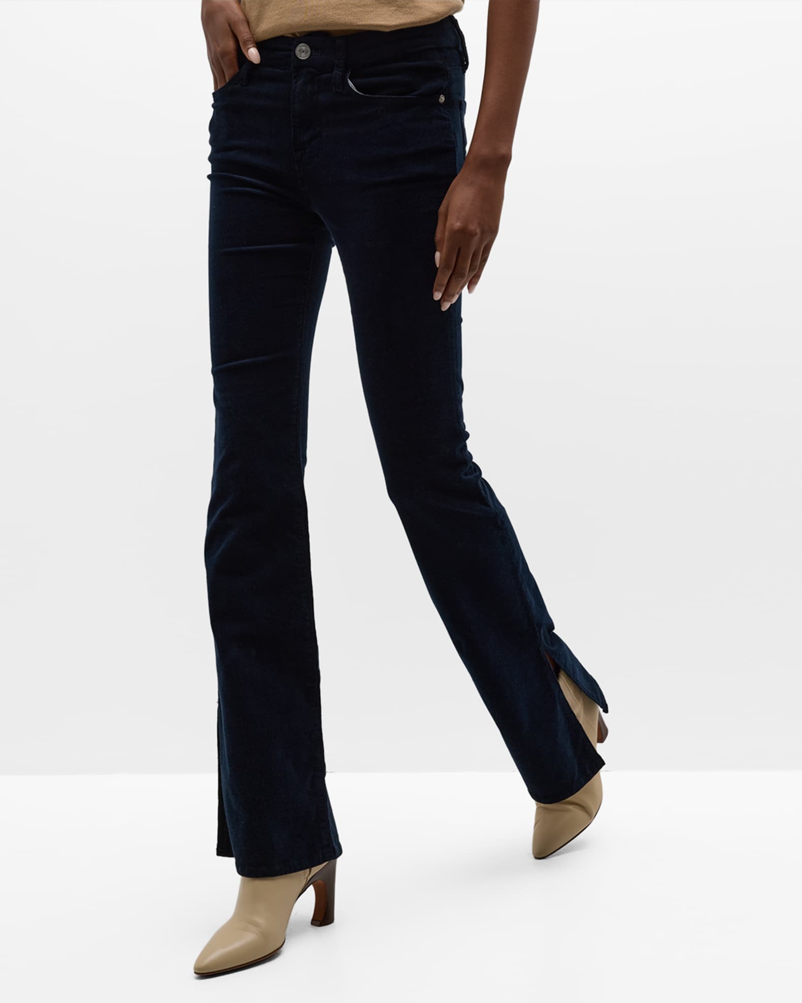 FRAME Le Mini Boot Slit Jeans | Neiman Marcus