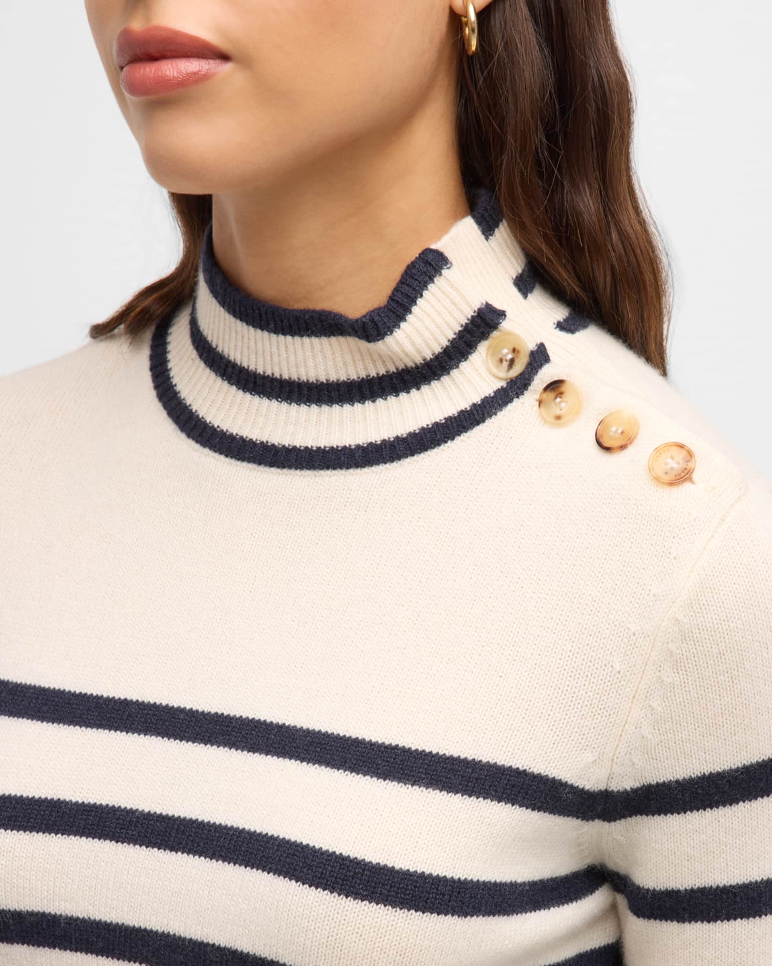 FRAME Shrunken Mariner Cashmere Turtleneck Sweater | Neiman Marcus