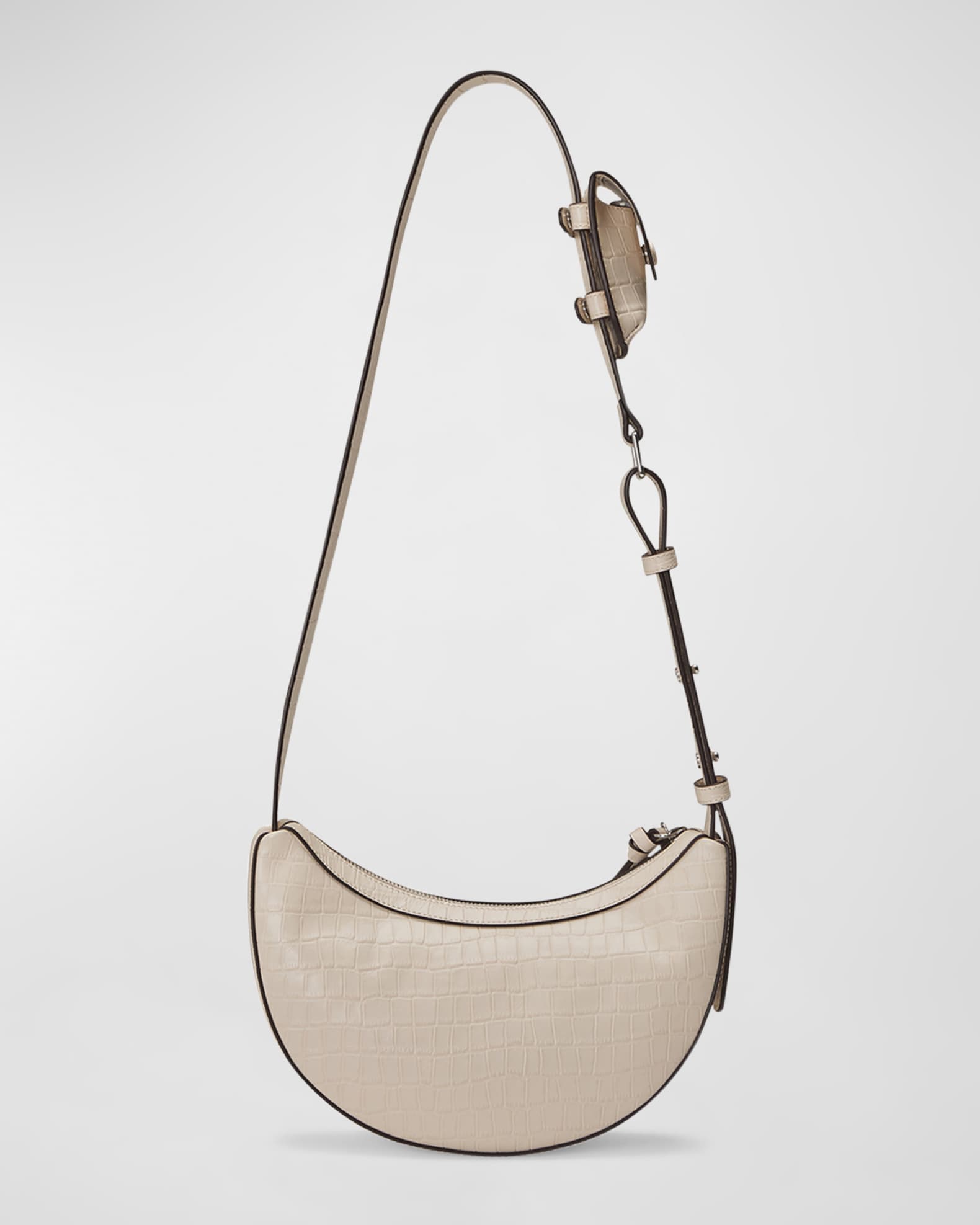 Oryany Rookie Half-Moon Leather Crossbody Bag | Neiman Marcus