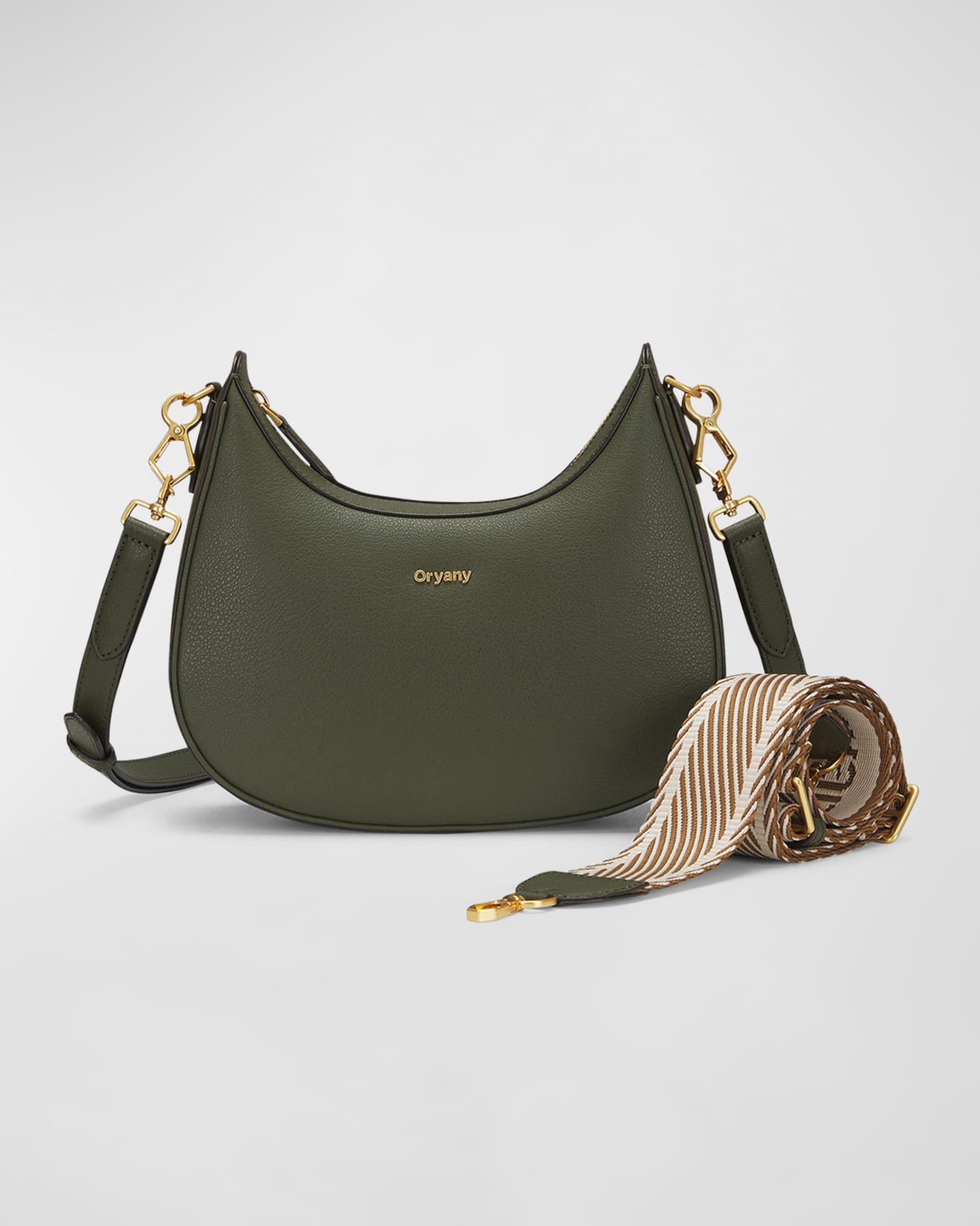 Oryany French Zip Leather Crossbody Bag | Neiman Marcus