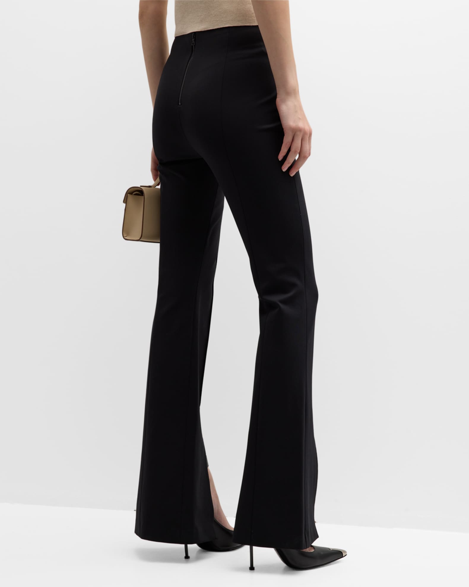 ALICE + OLIVIA Emiko High-Waisted Slit-Cuff Pants | Neiman Marcus