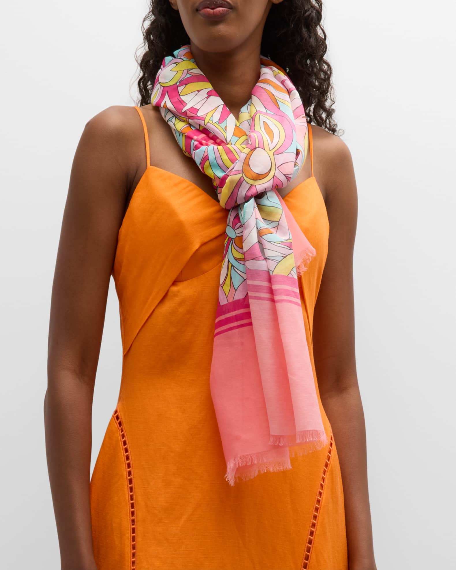 kate spade new york anemone floral oblong scarf | Neiman Marcus