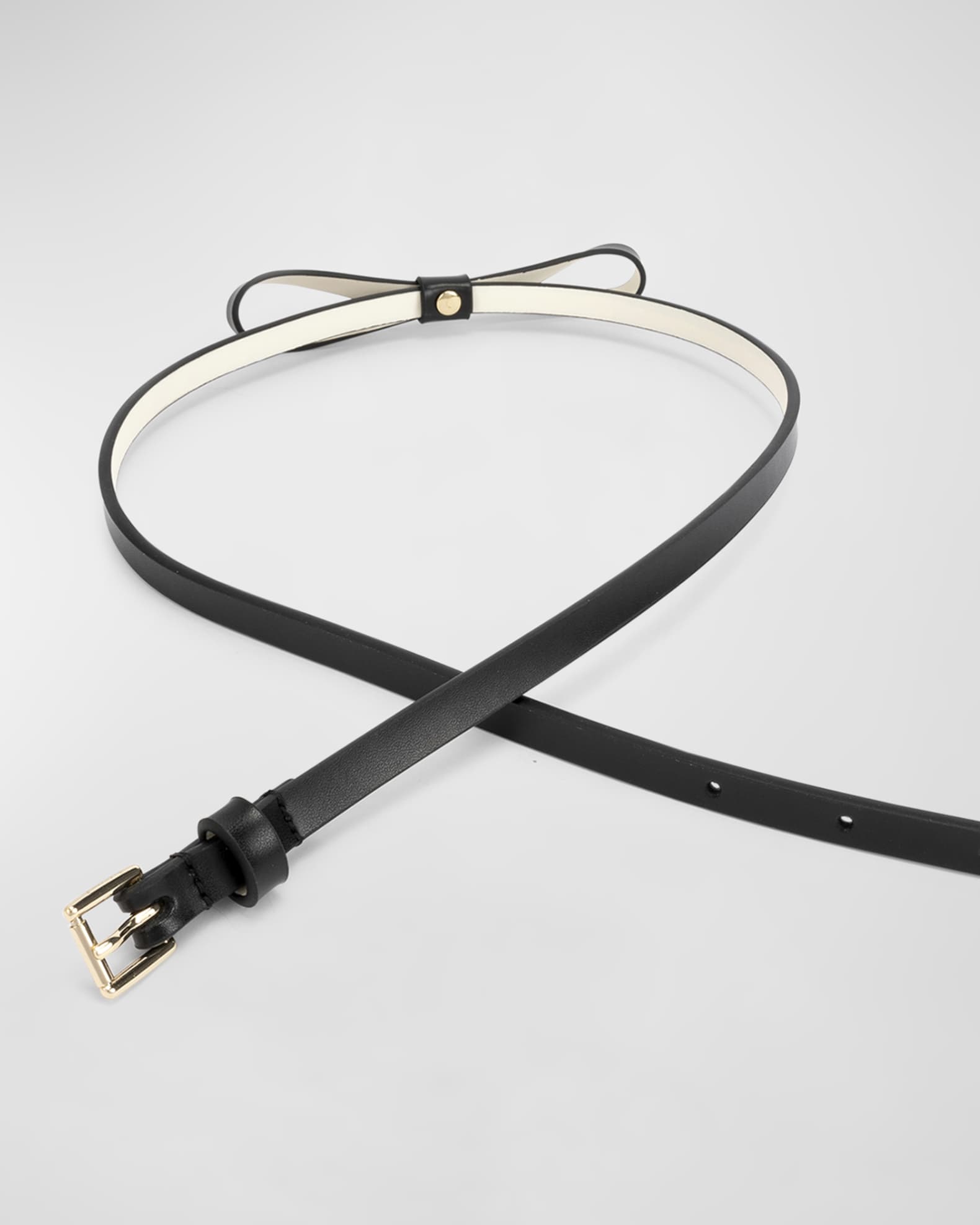 kate spade new york skinny leather bow belt | Neiman Marcus