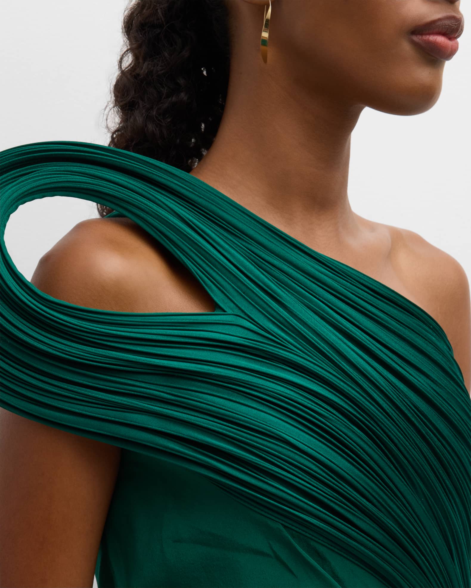 Gaurav Gupta Infinite Sculpted One-Shoulder Draped Gown | Neiman Marcus