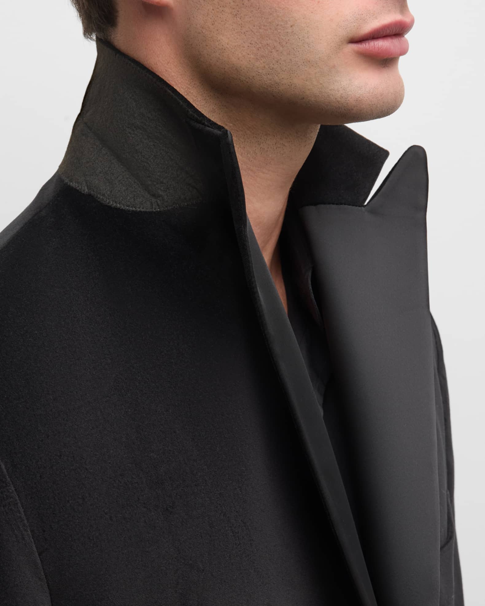 Paul Stuart Men's Velvet Peak-Lapel Dinner Jacket | Neiman Marcus