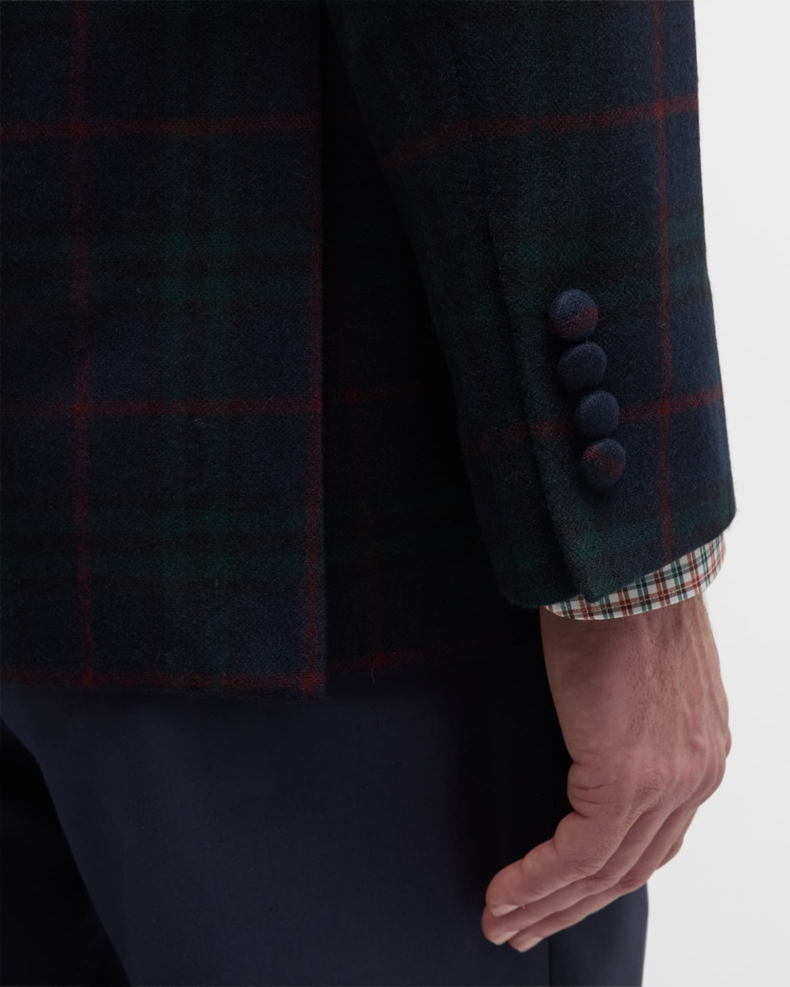 Paul Stuart Men's Cashmere Plaid Shawl Dinner Jacket | Neiman Marcus