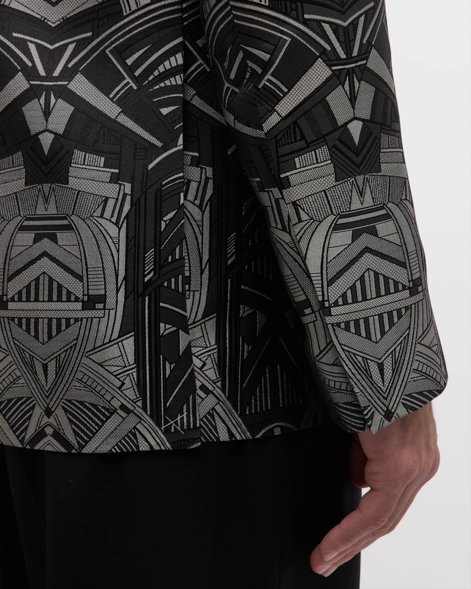 Paul Stuart Men's Jacquard Peak-Lapel Dinner Jacket | Neiman Marcus