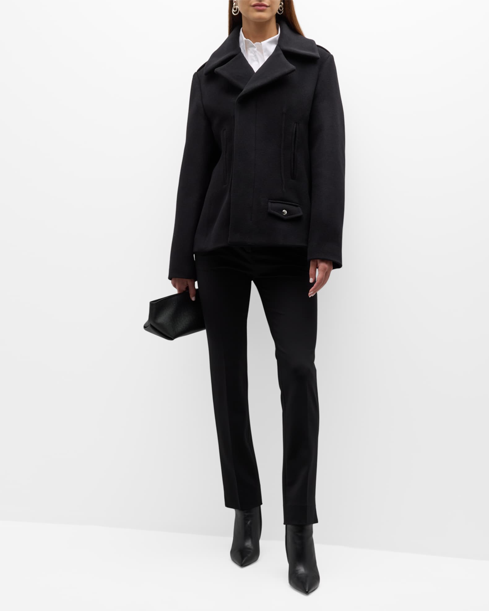 CALLAS Milano Franke Wool-Blend Coat | Neiman Marcus