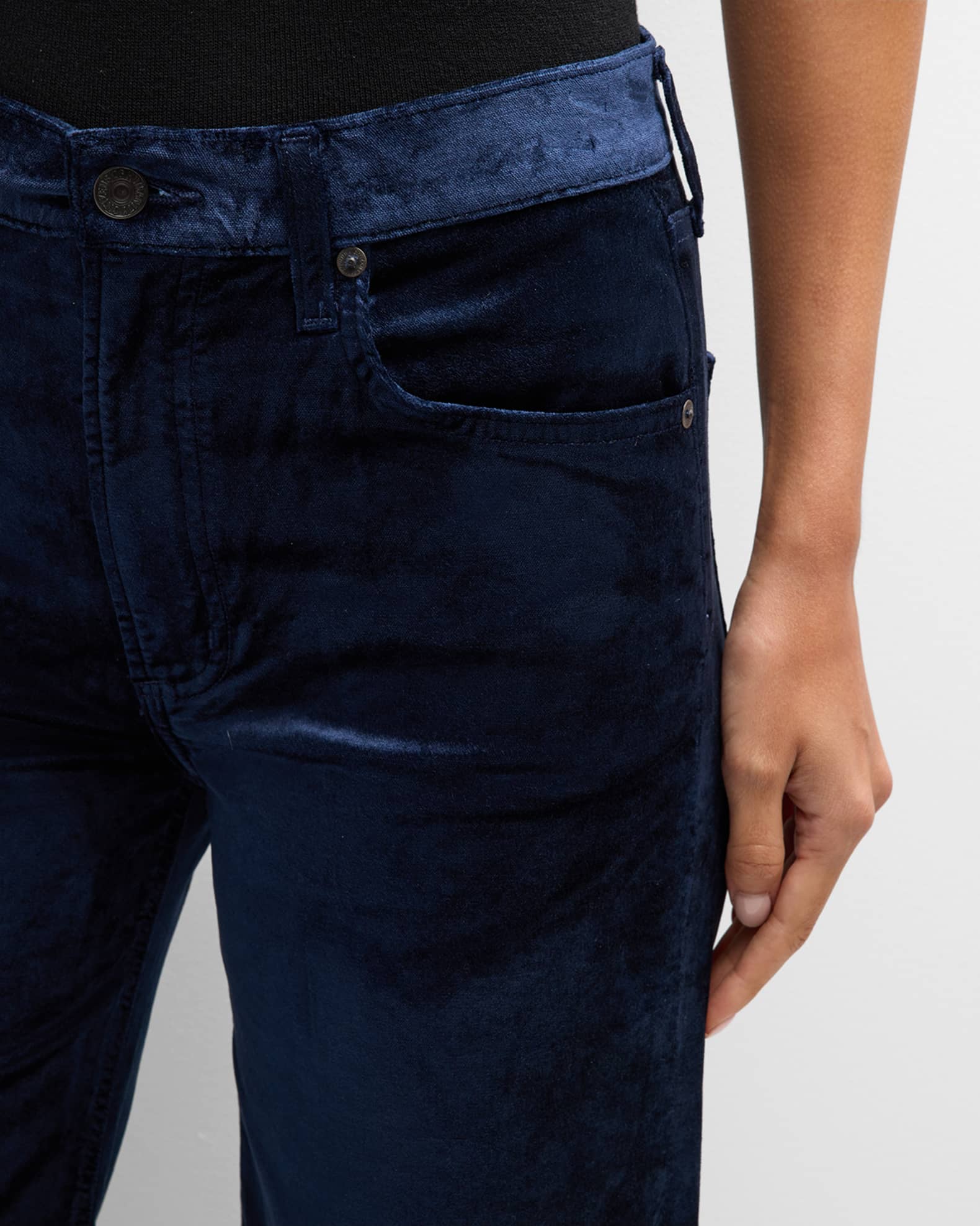 Citizens of Humanity Paloma Wide-Leg Baggy Velvet Pants | Neiman Marcus