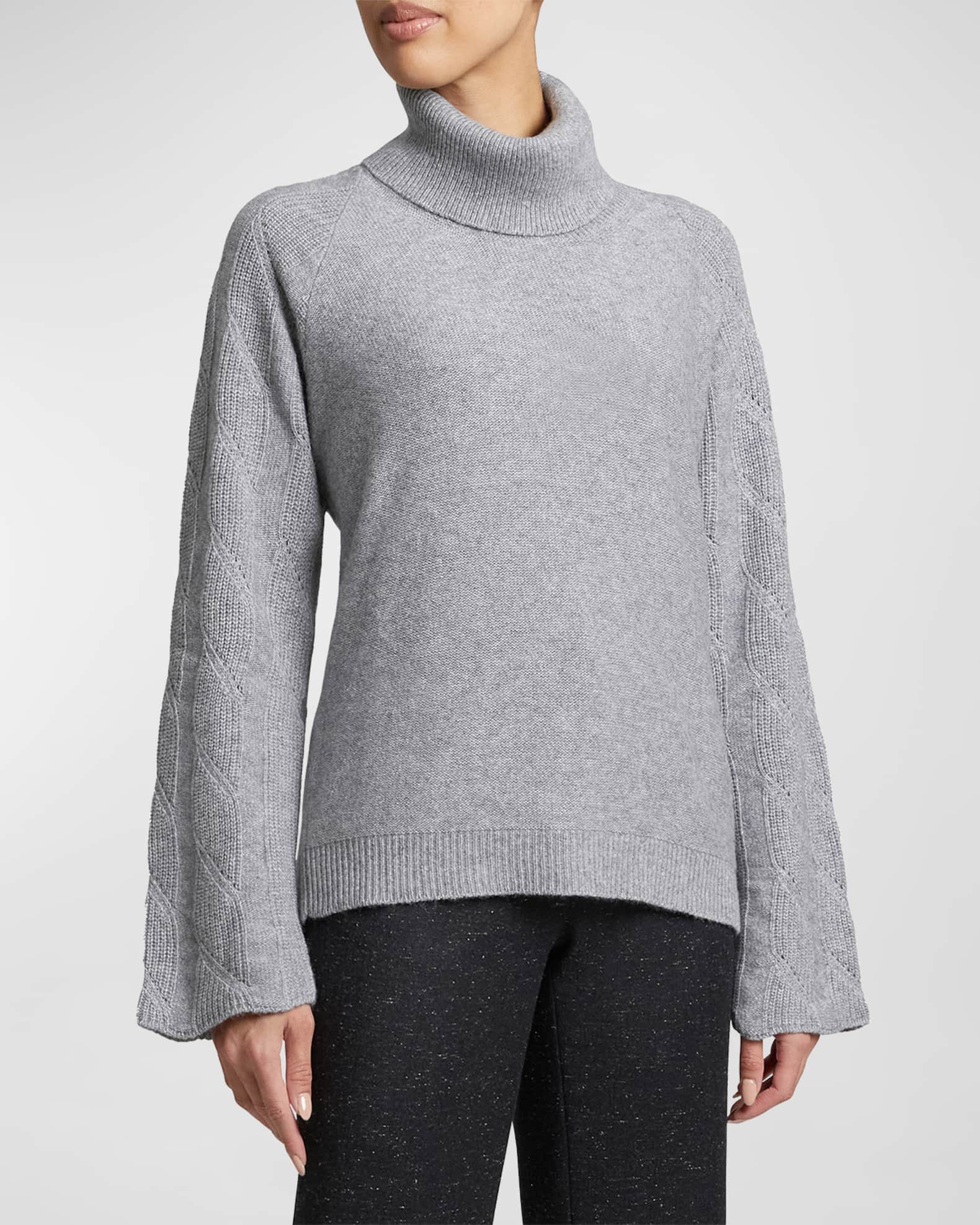 Santorelli Dana Raglan-Sleeve Turtleneck Sweater | Neiman Marcus