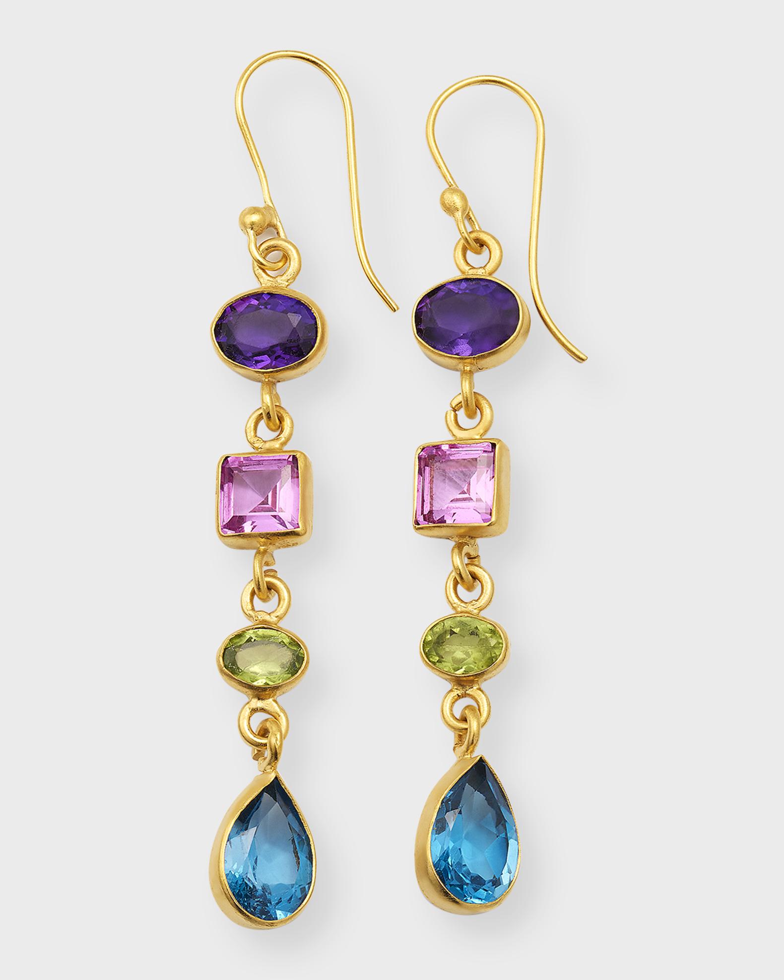 Dina Mackney Multi-Cut Confetti Drop Earrings | Neiman Marcus