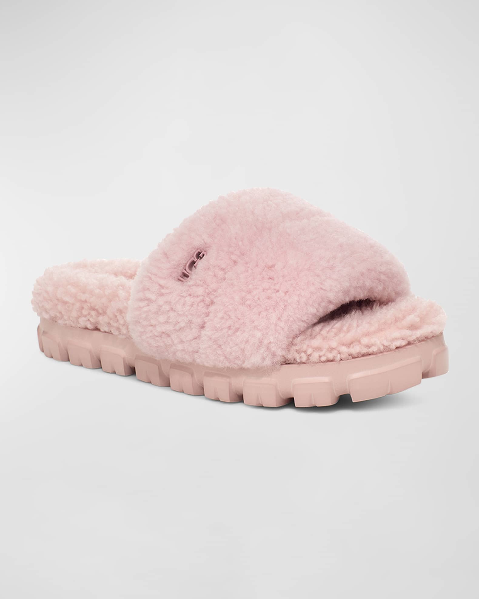 UGG Cozetta Shearling Flat Slippers | Neiman Marcus