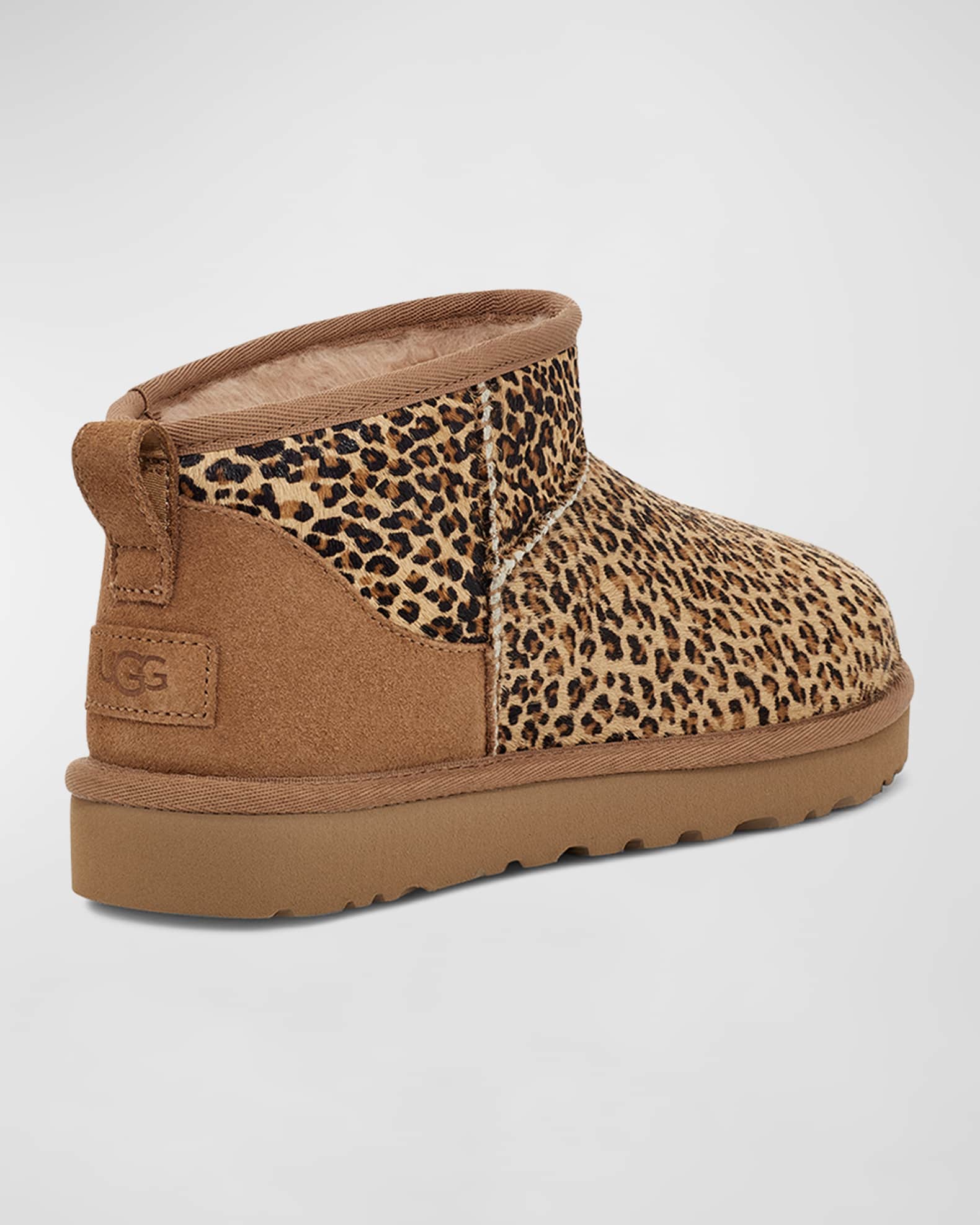UGG Ultra Animal-print Classic Booties | Neiman Marcus