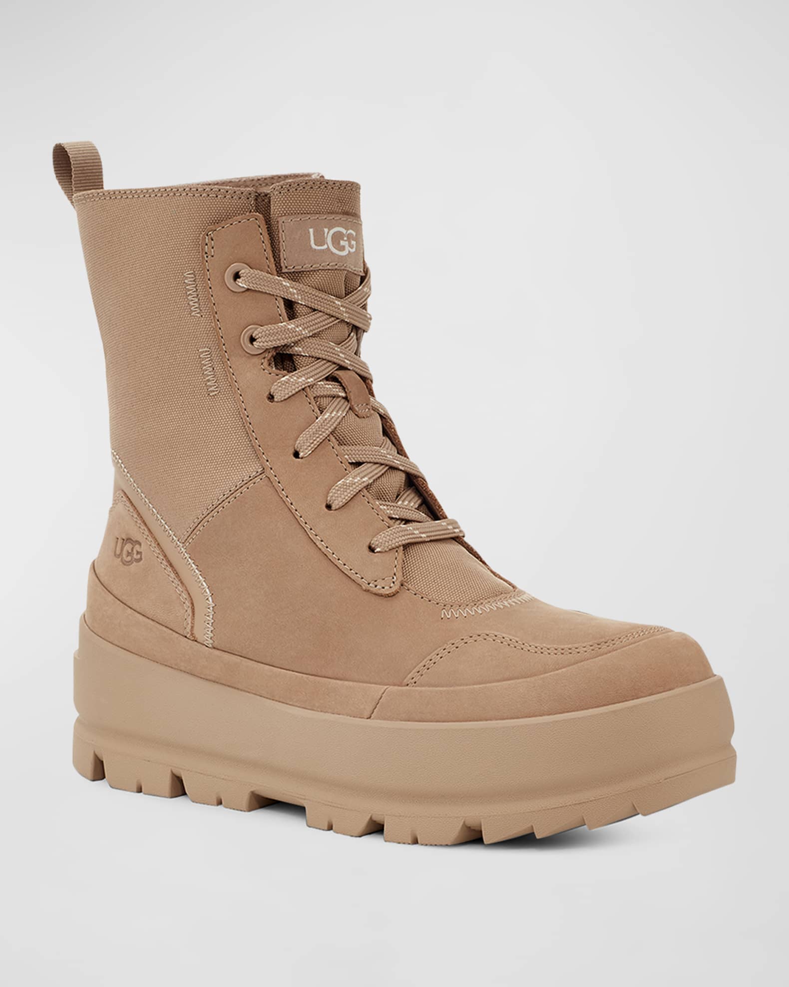 UGG Canvas Lug-Sole Hiker Boots | Neiman Marcus