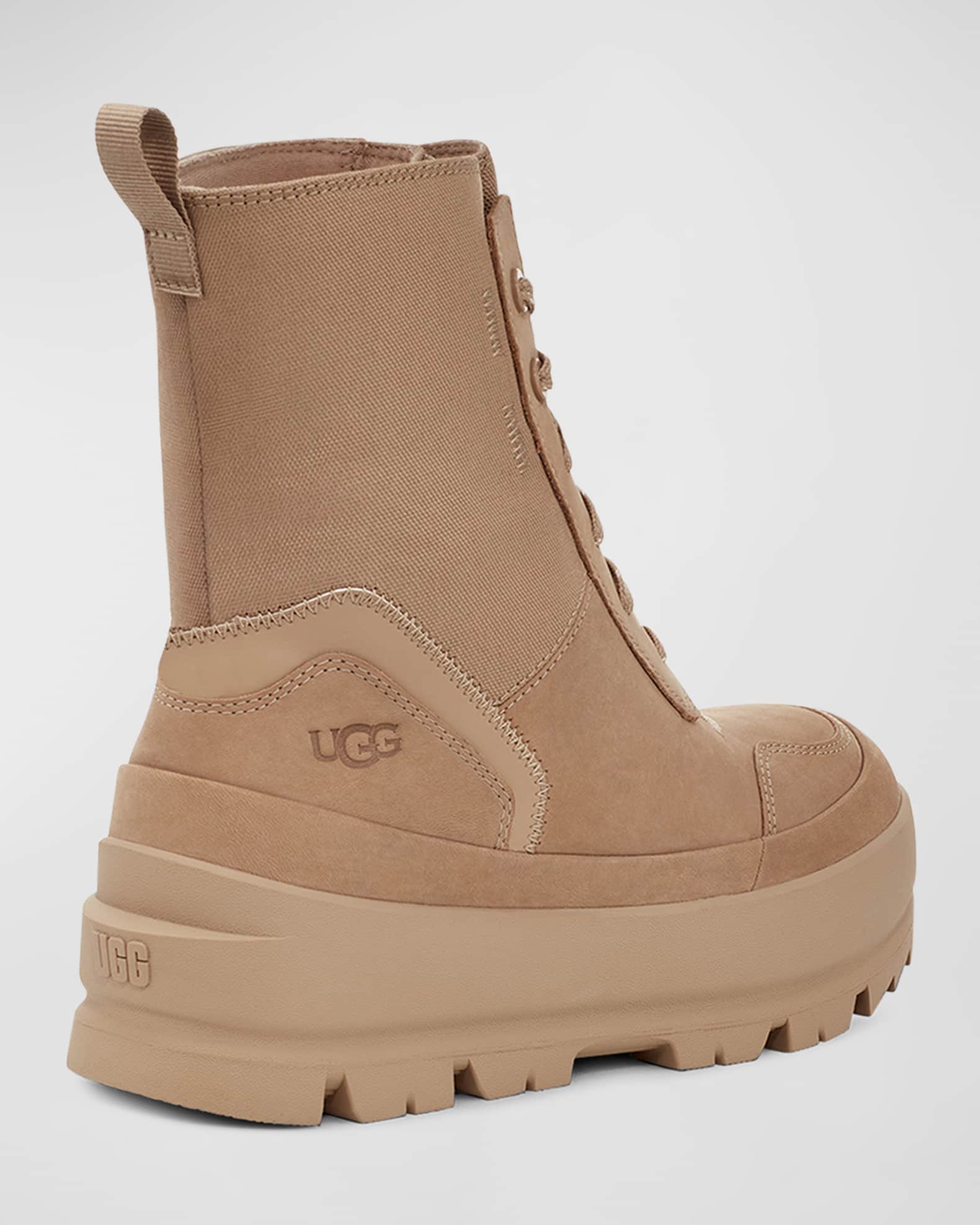 UGG Canvas Lug-Sole Hiker Boots | Neiman Marcus