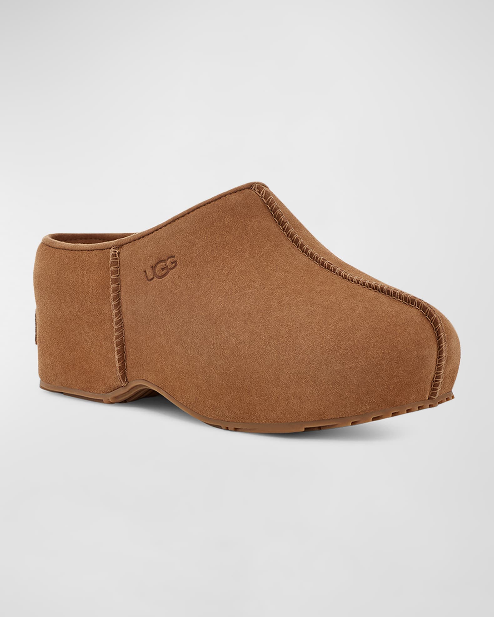 UGG Cottage Suede Wool Slide Clogs | Neiman Marcus